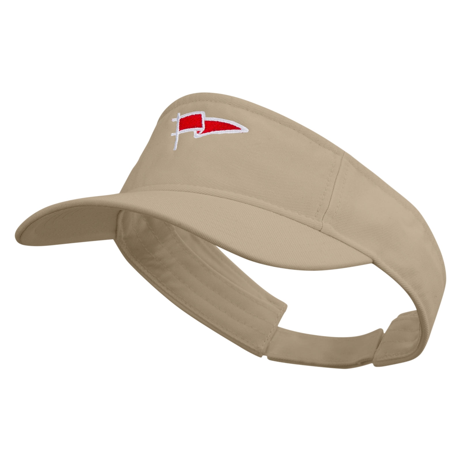 Red Flag Logo Embroidered Prostyle Cotton Twill Washed Visor - Khaki ...