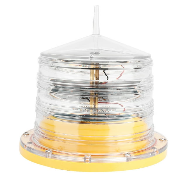 Red Flashing Solar LED Signal Light Marine Boat Dock Barge Beacon Light ...