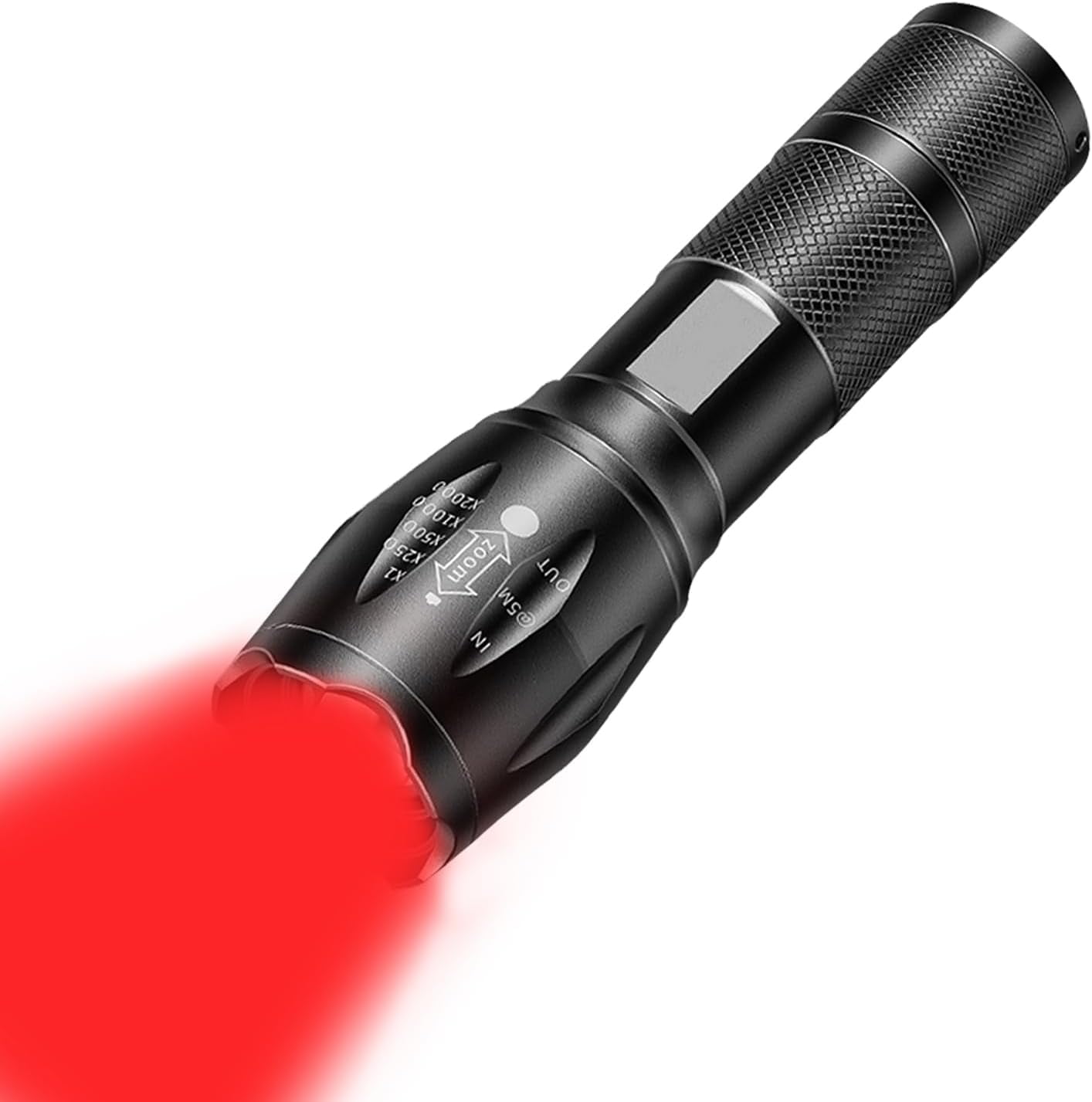 Red Flashlight, High Lumens,Bright, Zoomable, Waterproof, Powerful Red ...