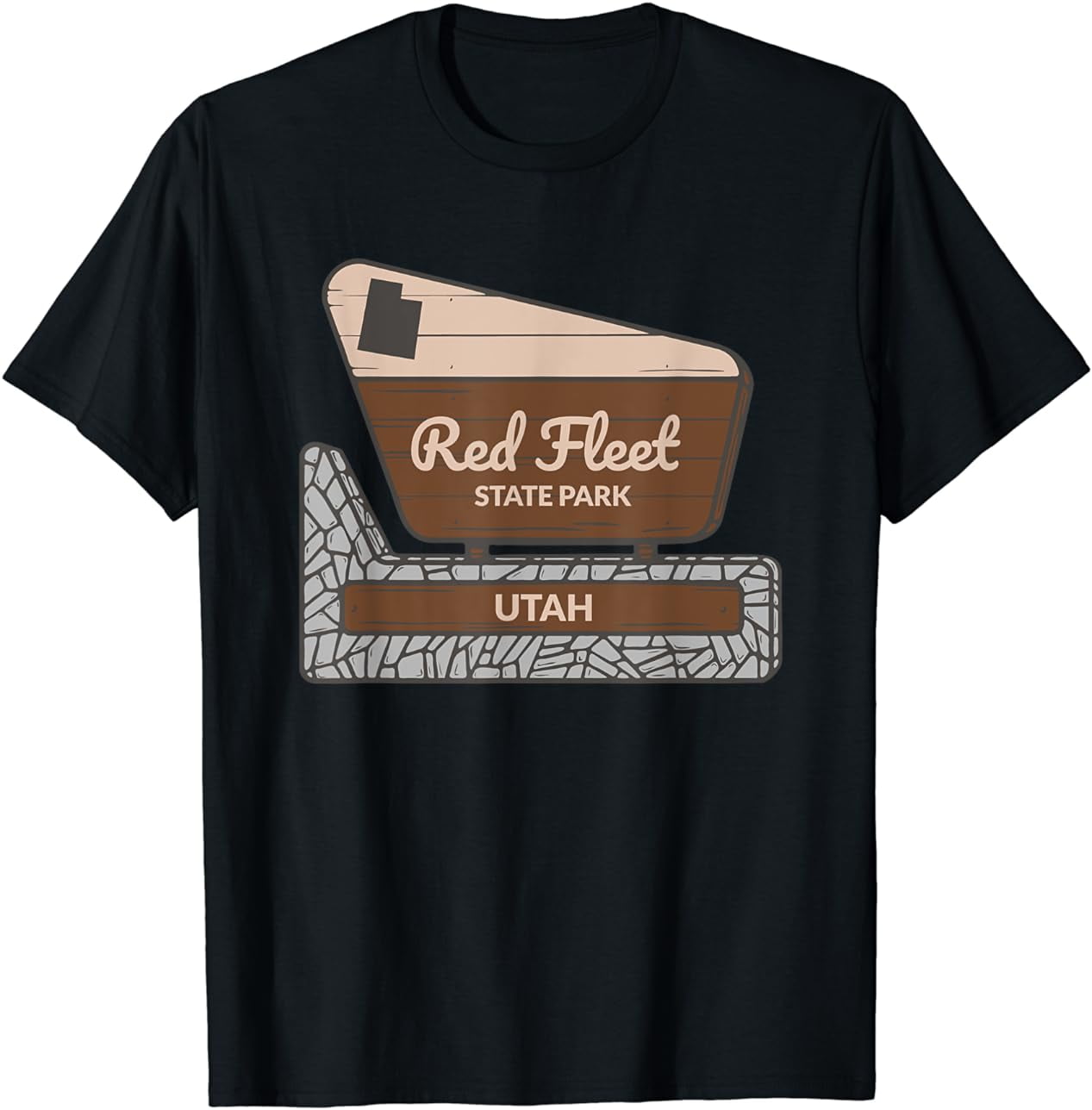 Red Fleet State Park Utah Welcome Sign Vacation Souvenir T-Shirt ...