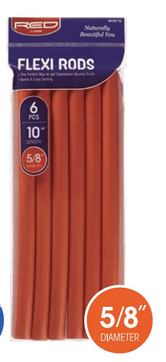 Red Flexi Rods 10" 5/8" 6Pcs Pack Orange HRF16 - Walmart.com