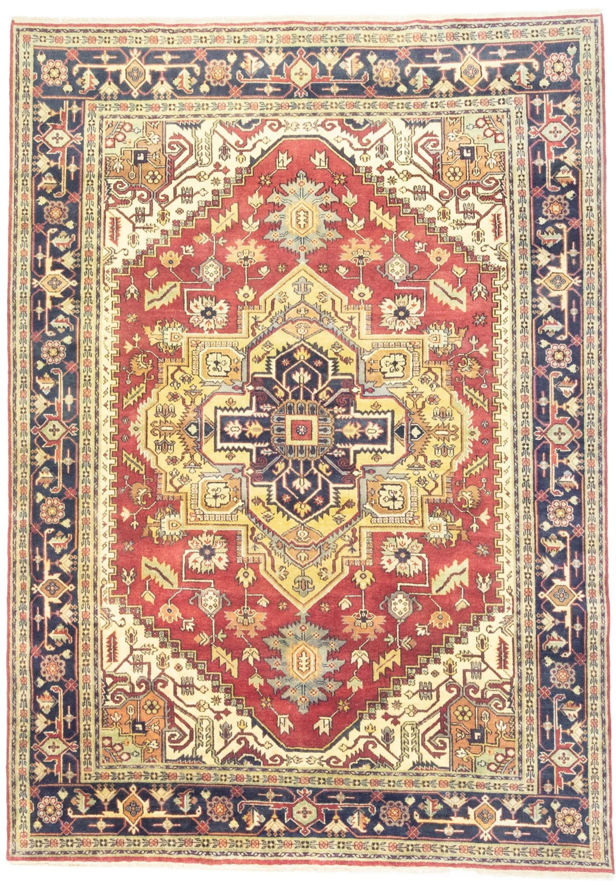 Red Floral 10X14 Heriz Serapi Oriental Rug - Walmart.com