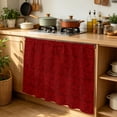 Red Floral Cabinet Curtains 35''x35'', Country Farmhouse Abstract ...