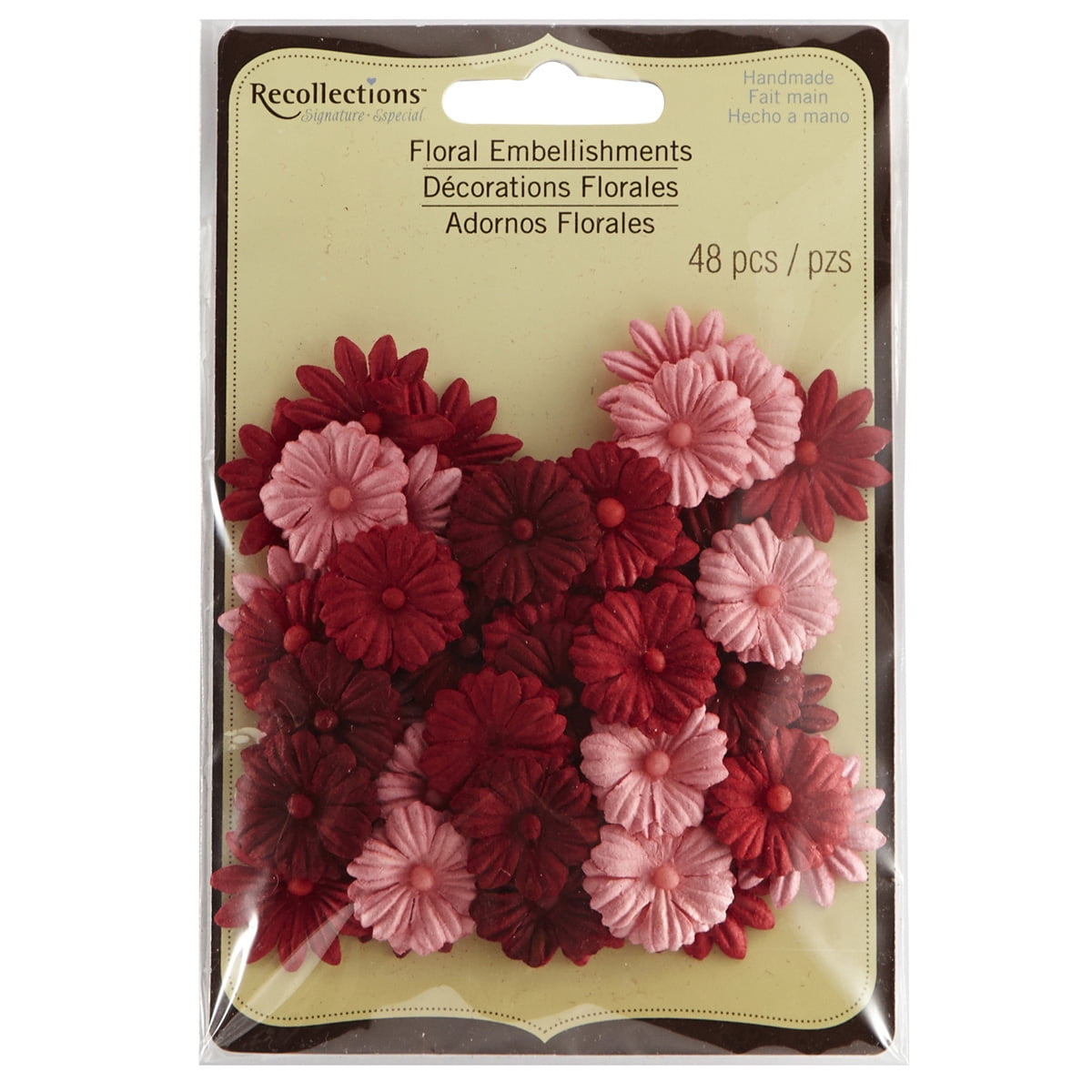 Red Floral Embellishments by Recollections - Signature Paper Daisy ...