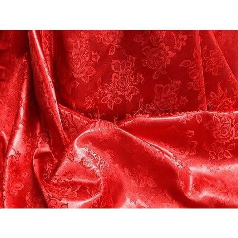 Red Floral Jacquard Brocade Fabric 60 Wide Per Yard