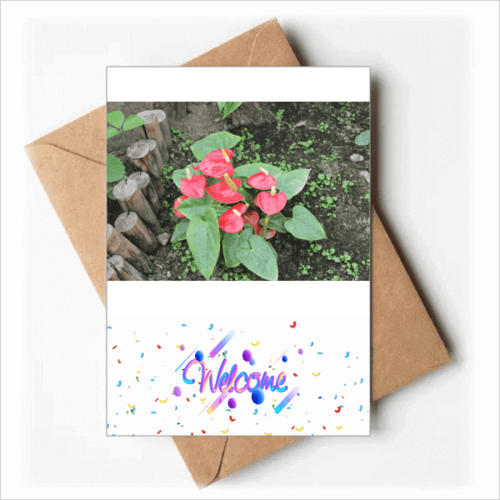 Red Flower Candle Art Deco Fashion Welcome Back Greeting Cards ...
