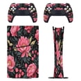 Red Flower PS5/PS5 Slim Digital Disc Skin Sticker For Console And ...