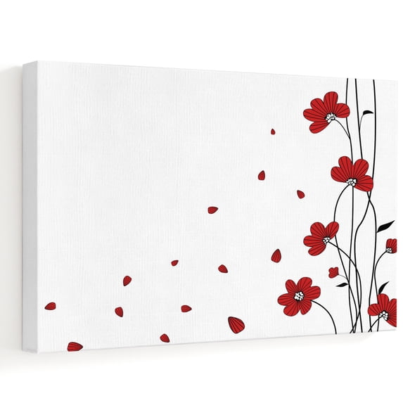 Red Flowers Canvas Wall Art 24