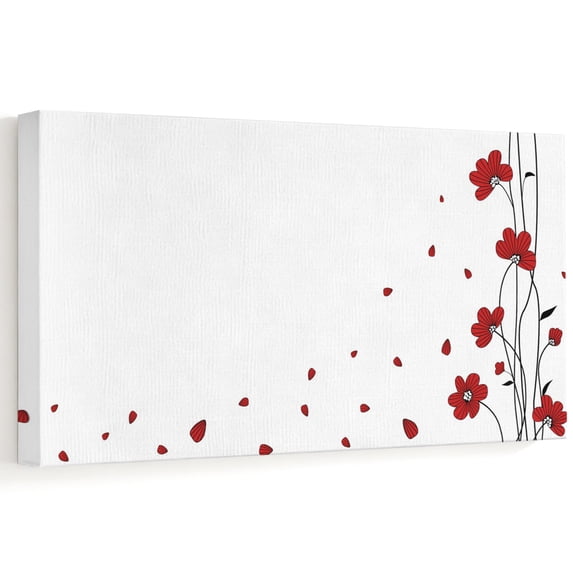 Red Flowers Canvas Wall Art 40