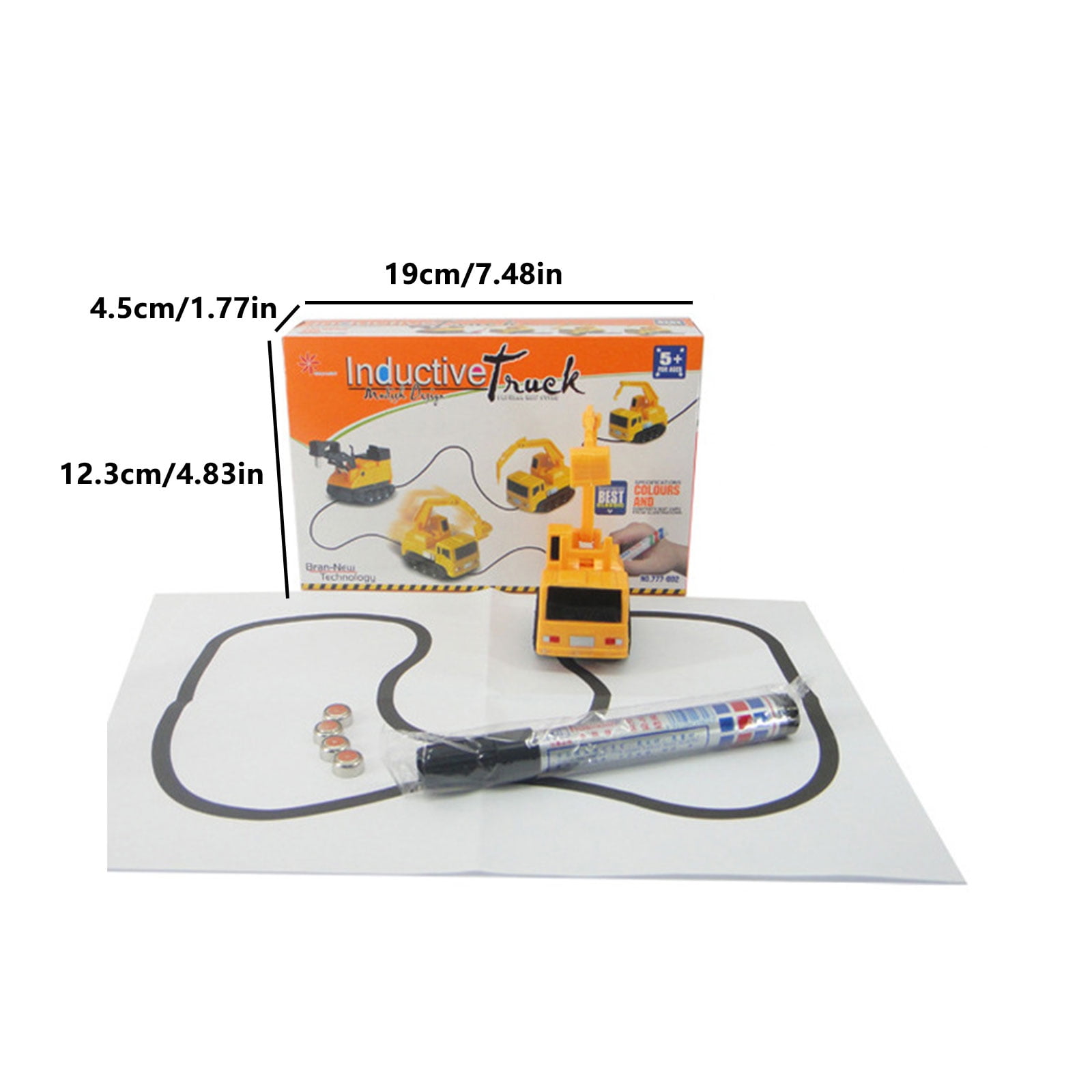 Red Follow The Line Inductive Car,Inductive Car Truck Toy,Mini ...