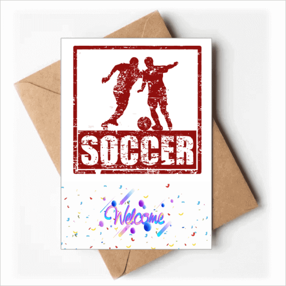 Red Football Player Grab Football Welcome Back Greeting Cards Envelopes ...