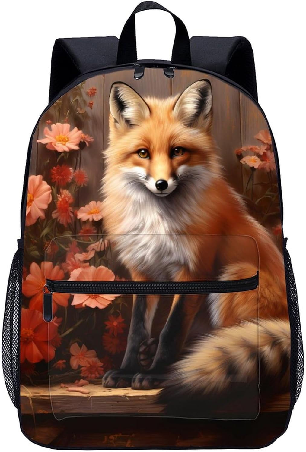 Red Fox 17 Inch Print Backpack College Travel Laptop Backpack Casual ...