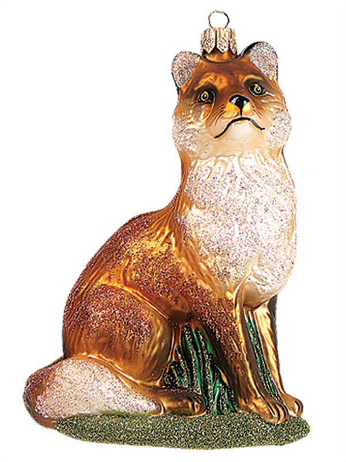 Red Fox Polish Mouth Blown Glass Christmas Ornament Wildlife Tree ...
