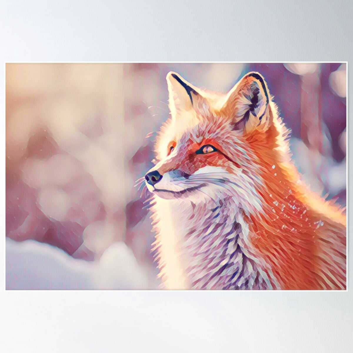 Red Fox Poster Wall Art, Modern Wall Decor For Living Room Bedroom ...