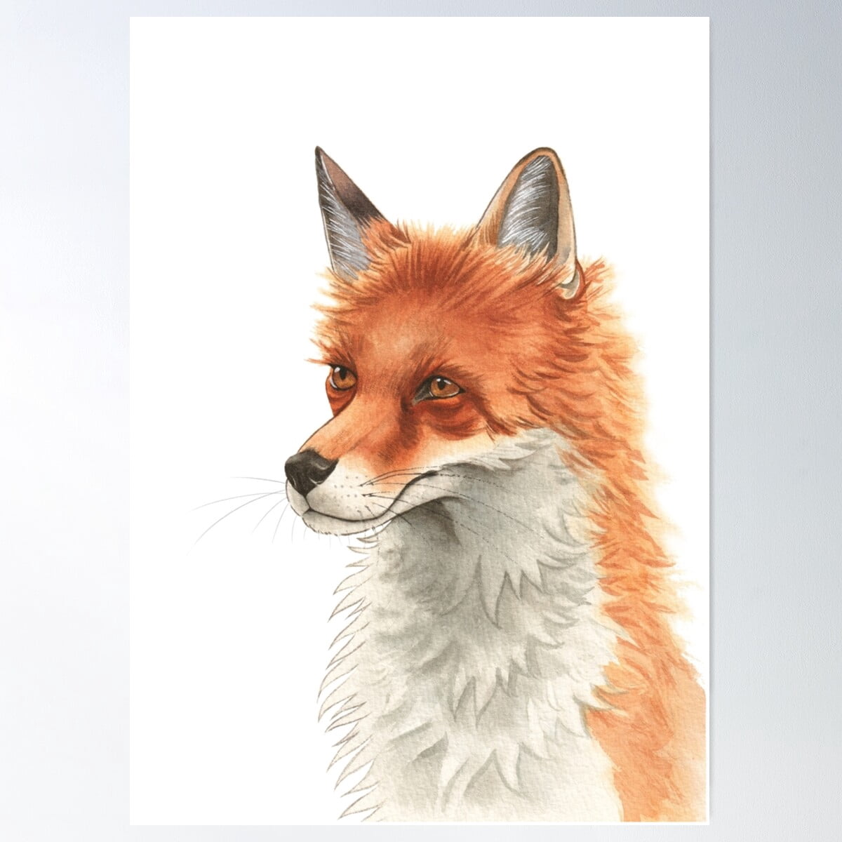Red Fox Poster Wall Art, Modern Wall Decor For Living Room Bedroom ...