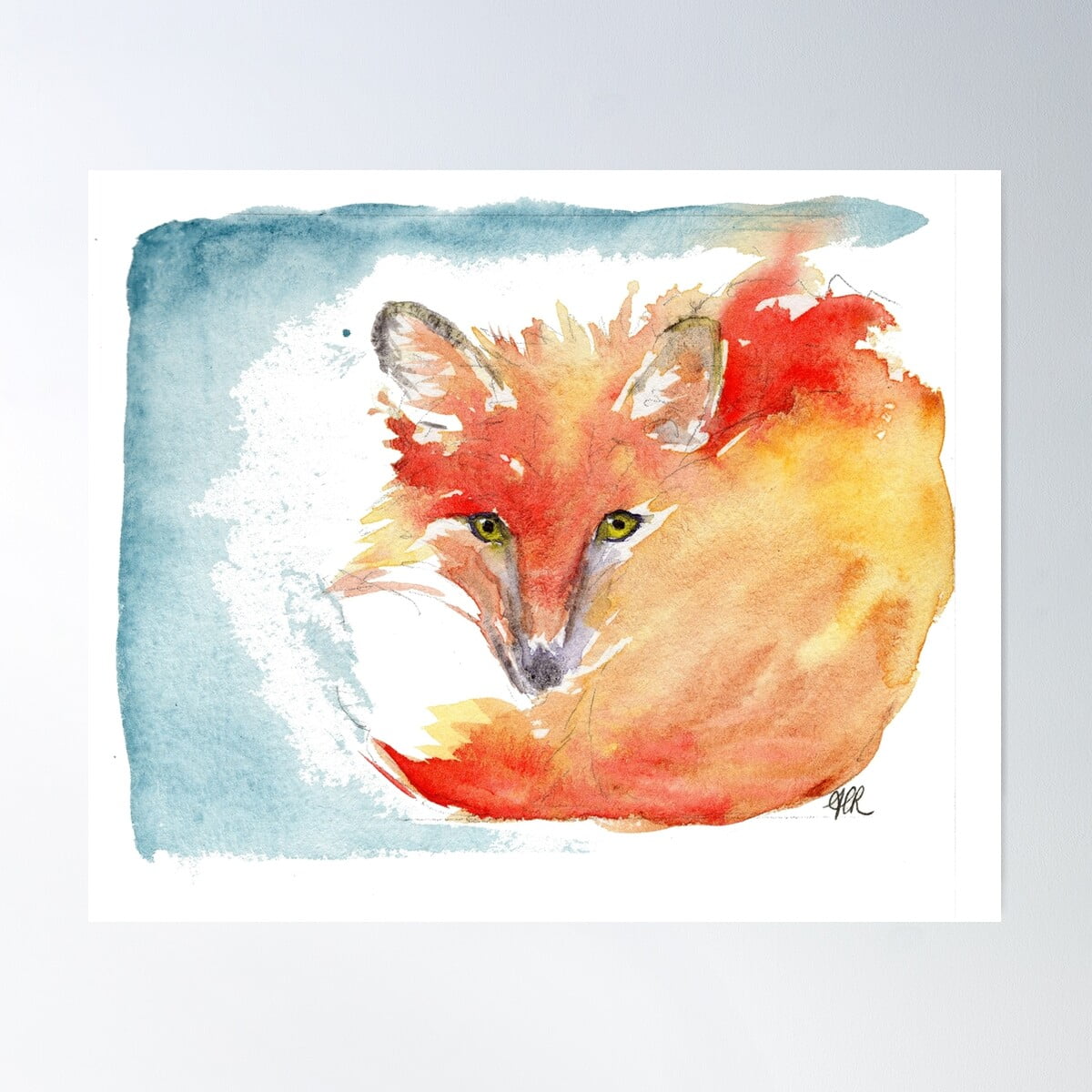 Red Fox Poster Wall Art, Modern Wall Decor For Living Room Bedroom ...