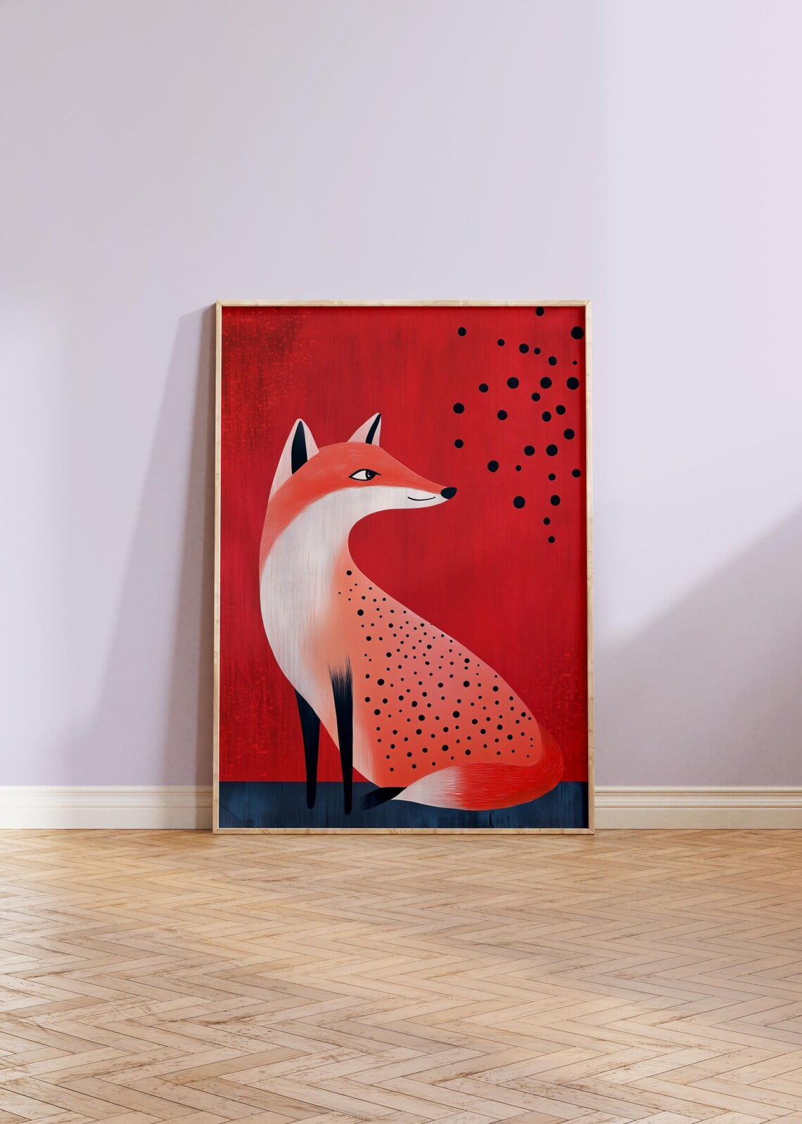 Red Fox Print, Abstract Fox Wall Art, Colorful Fox Poster, Kids Room ...