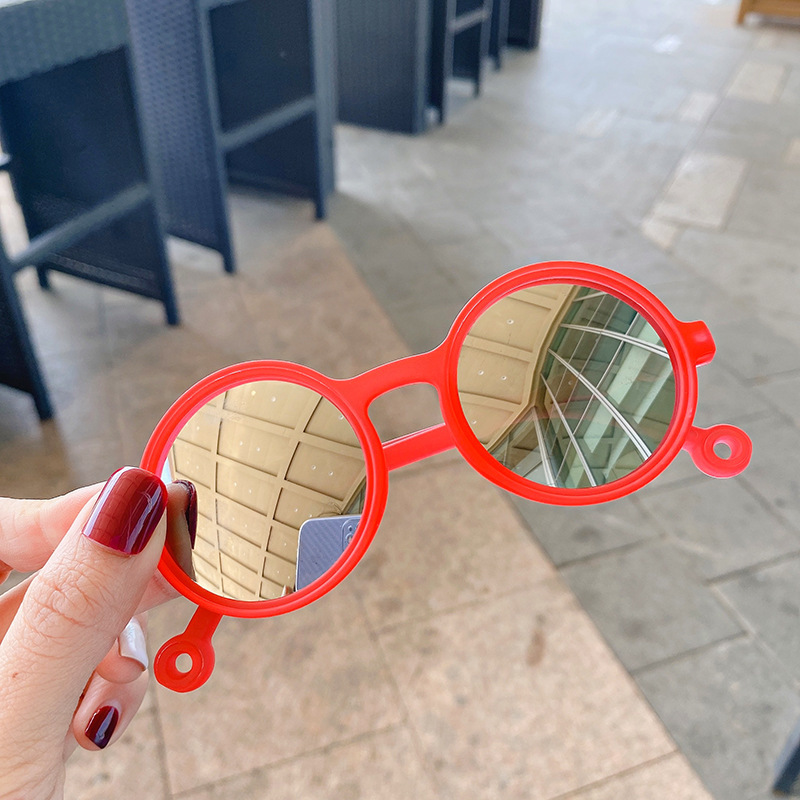 Red Frame 1: Retro Frosted Small Round Frame Glasses for Boys and Girls ...