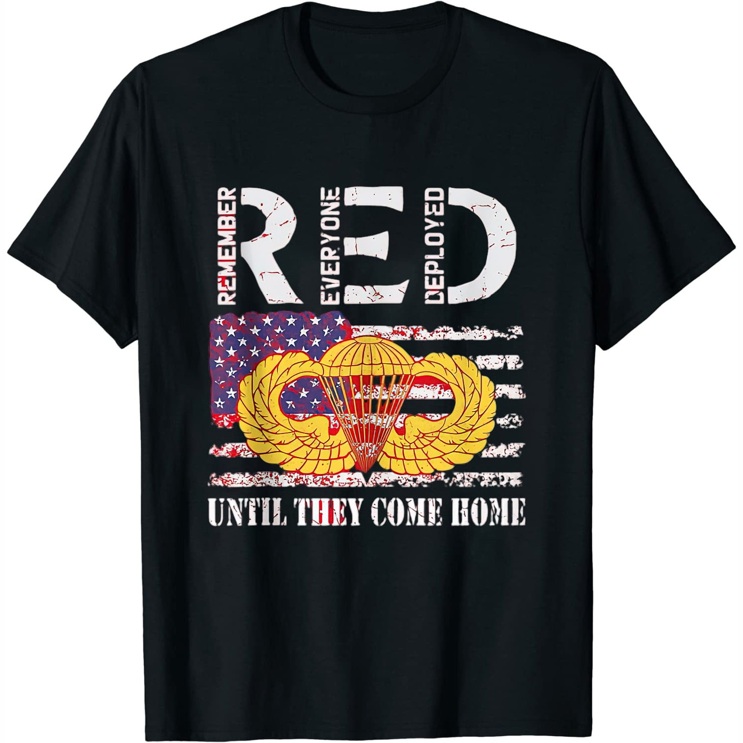 Red Friday Military Army Airborne Paratrooper Veteran Retro T Shirt ...