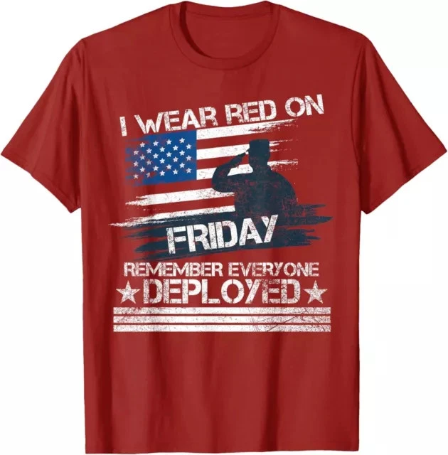 Red Friday Military Remember Everyone Deployed T-Shirt Unisex S-5XL Hot ...