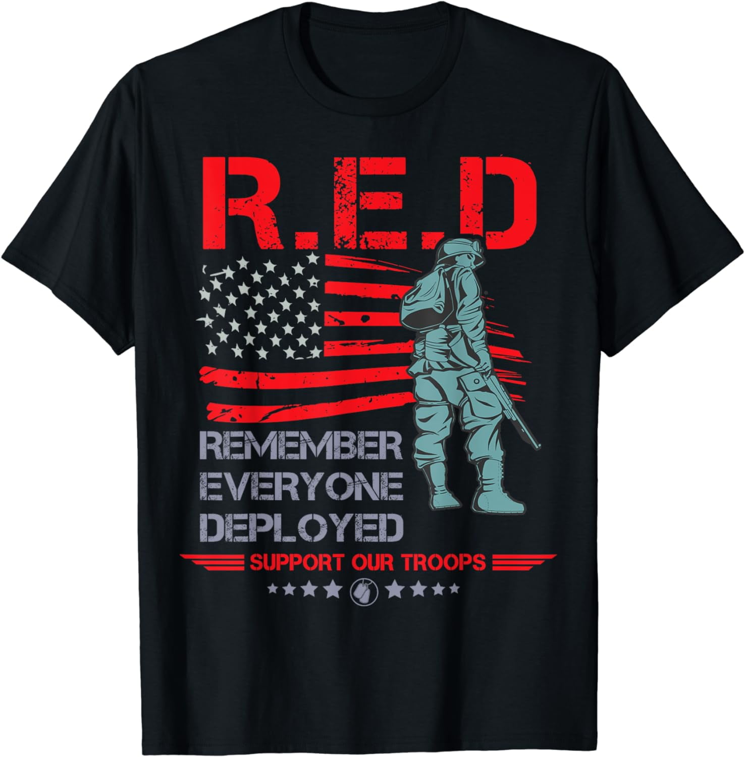 Red Friday Military Shirt, Remember Everyone Deployed T-Shirt - Walmart.com