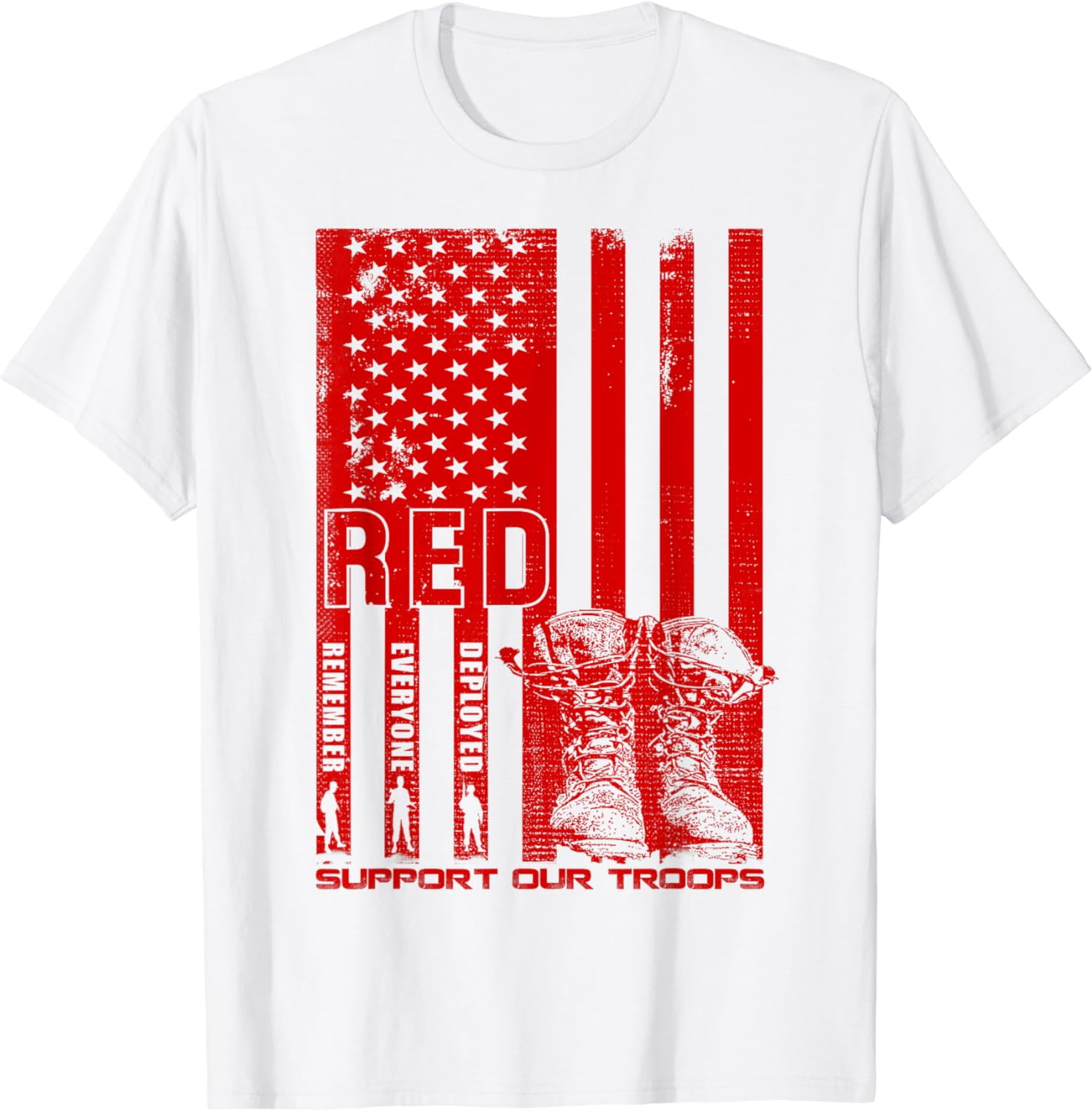 Red Friday Military Shirt - Support Our Troops T-Shirt - Walmart.com