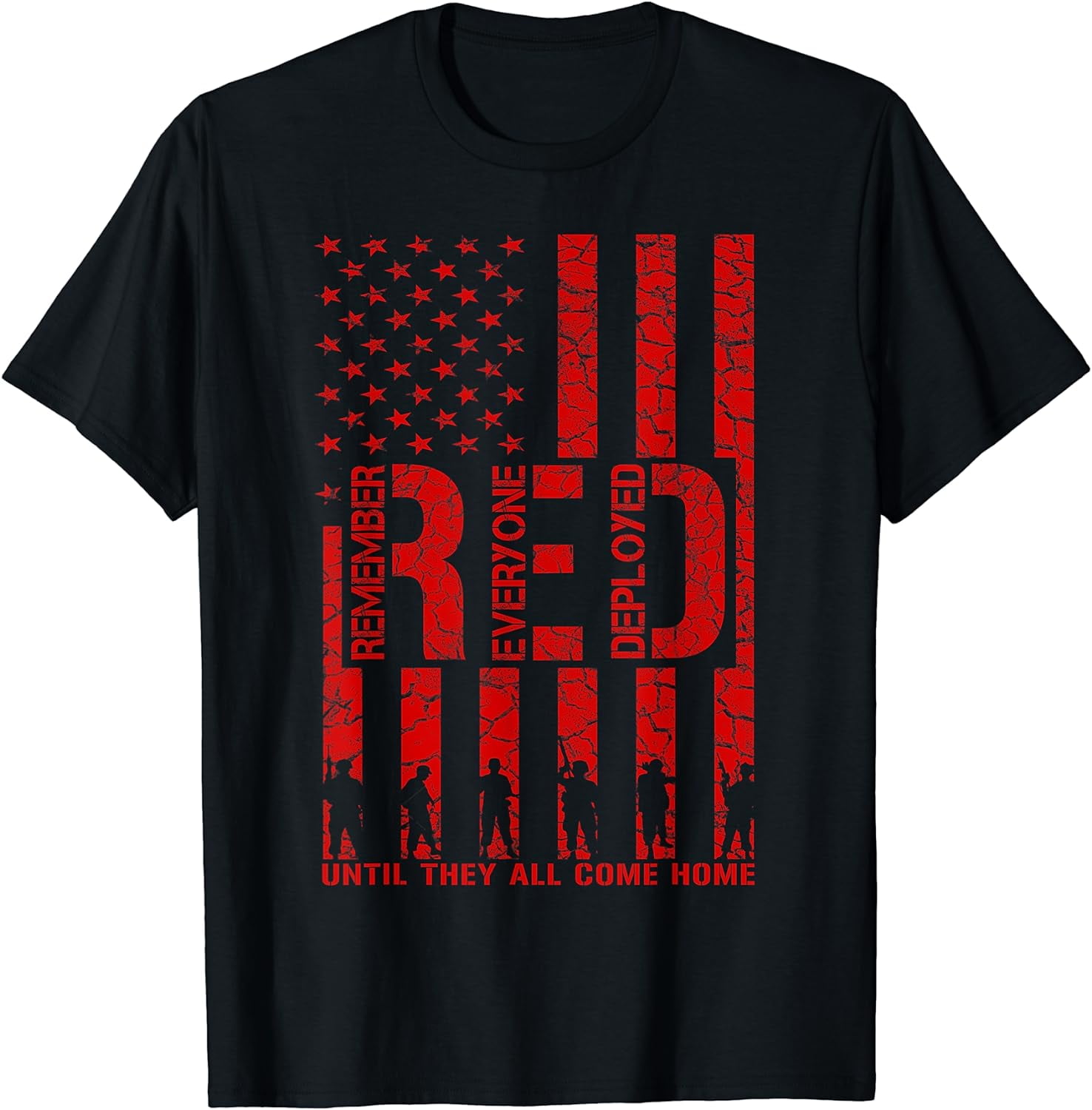 Red Friday Military Shirt - Veteran Deployed T-Shirt - Walmart.com