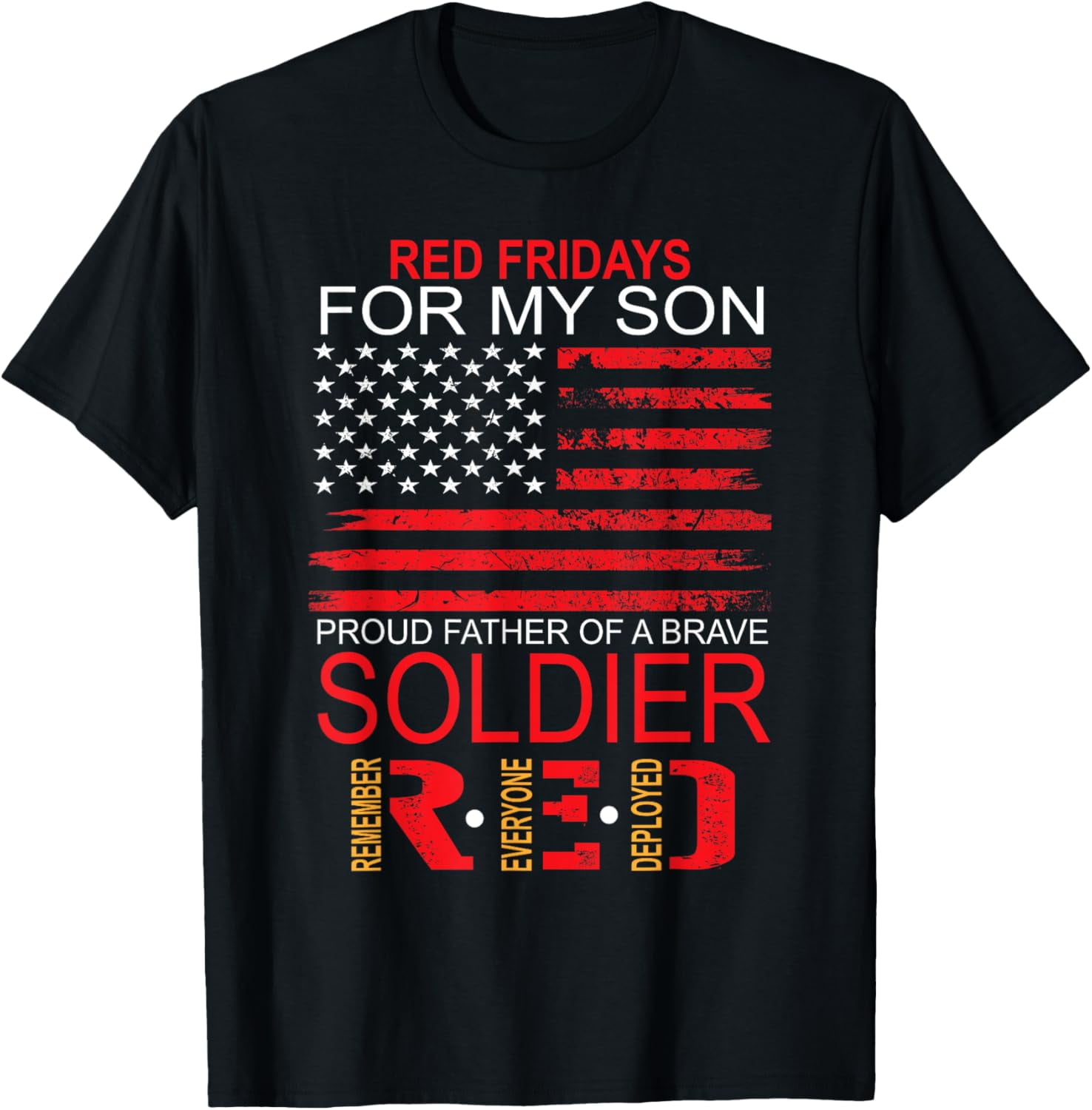 Red Friday - T Shirt Proud Father Of Military Soldier Son - Walmart.com