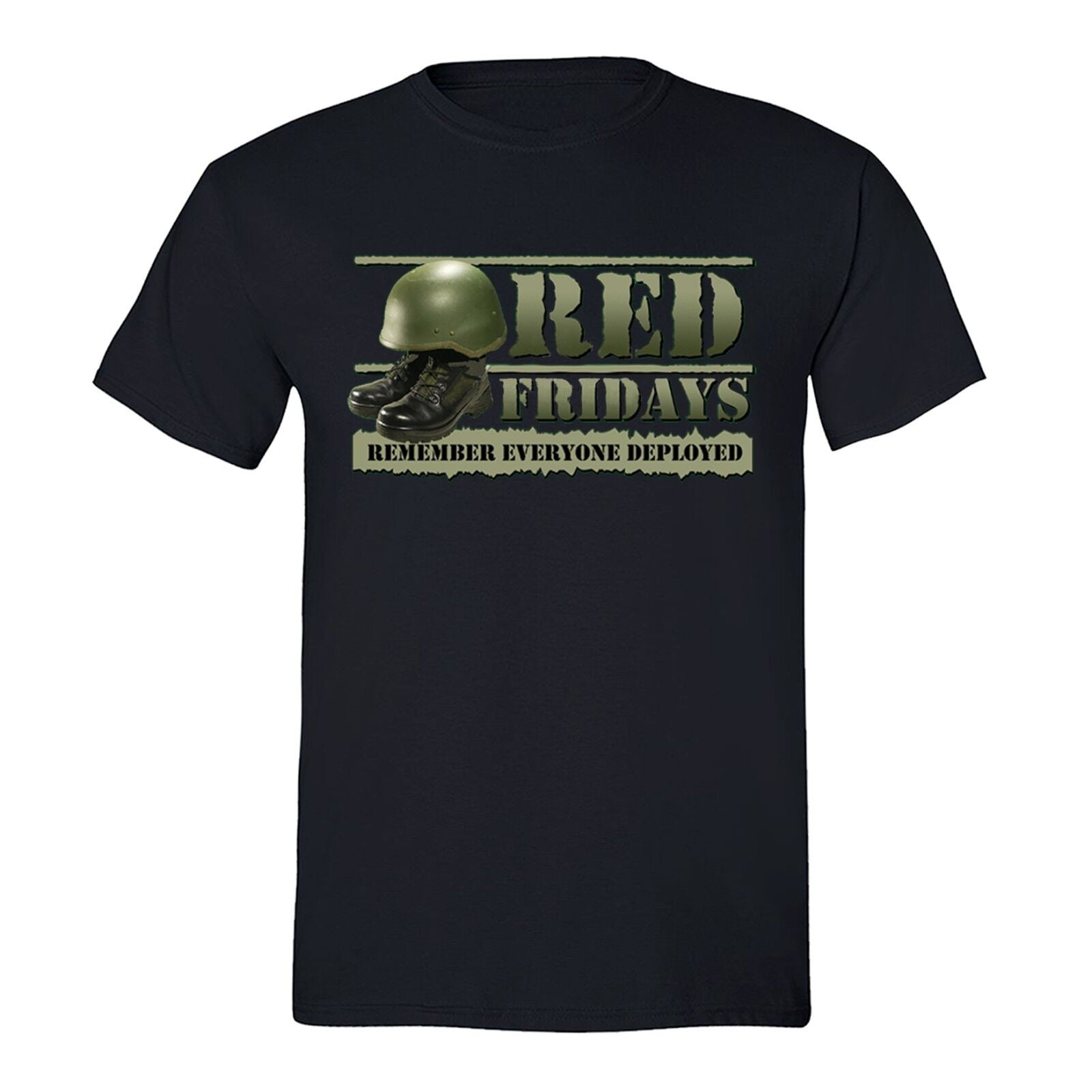 Red Fridays T-shirt Helmet Combat boot Memorial Military Army USA ...