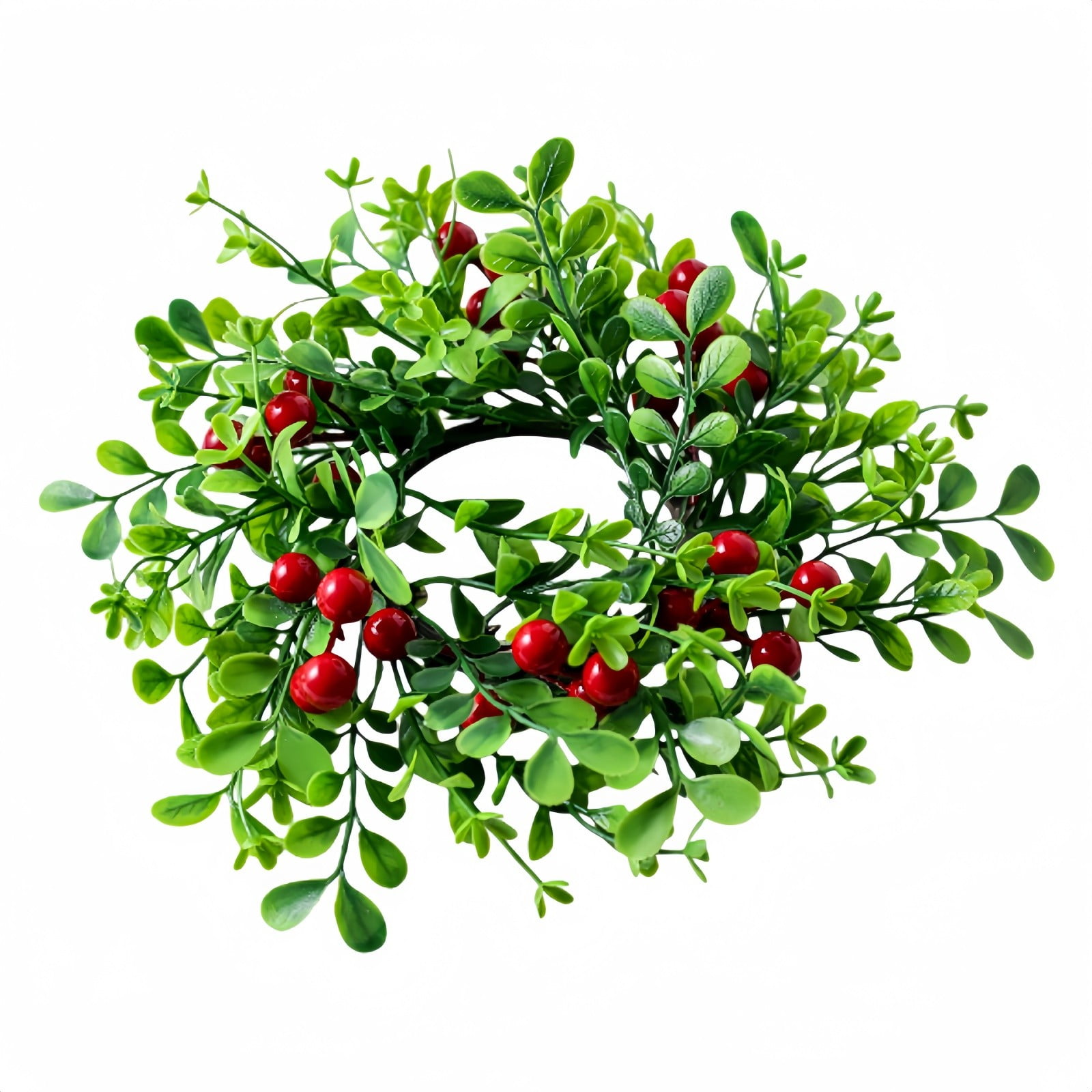 Red Fruit And Green Candle Cup Aromatherapy Candlestick Wreath Ring ...