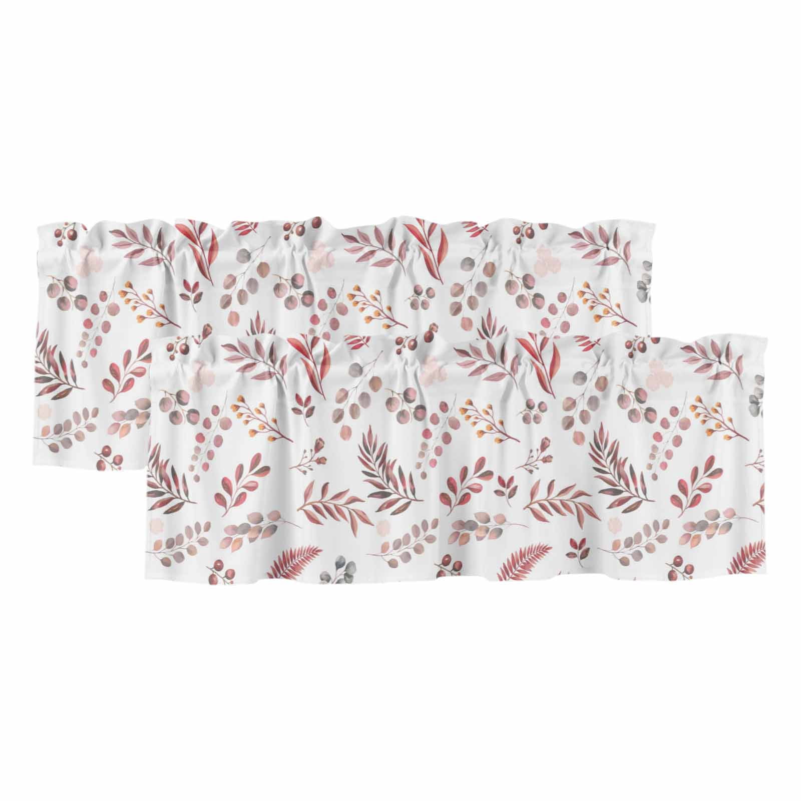 Red Fruit Curtain Valances for Windows, Kitchen Valance Window ...