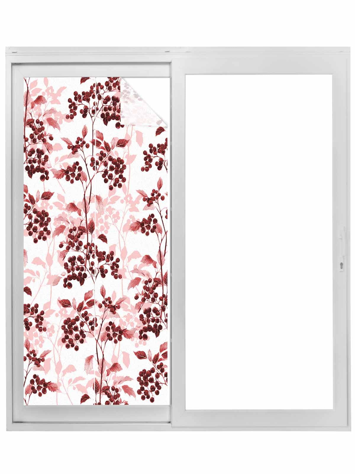 Red Fruit Window Privacy Film Stained Glass Window Film Decorative ...