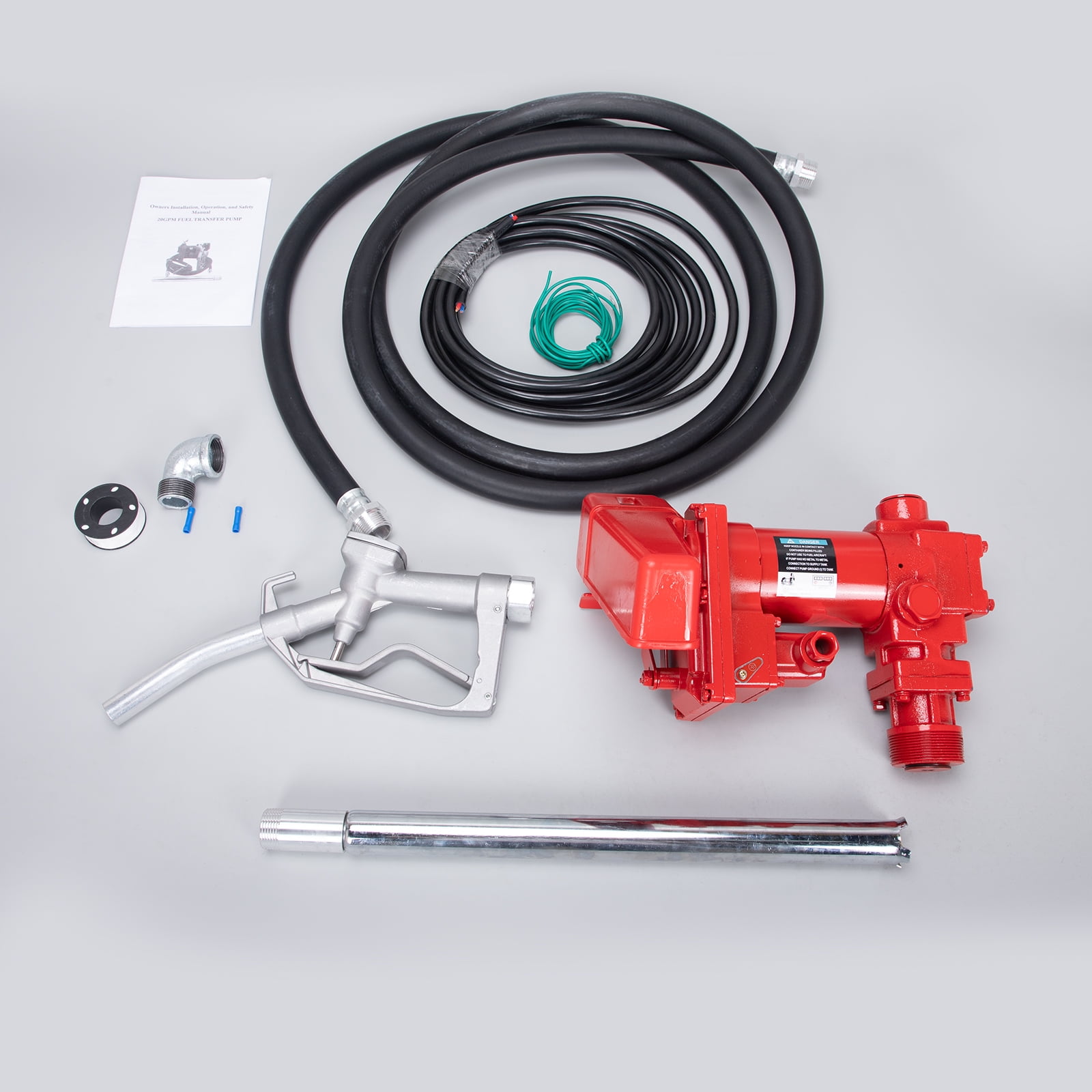 Red Fuel Transfer Pump Gasoline Pump 20GPM 12V For Diesel Gas Kerosene ...