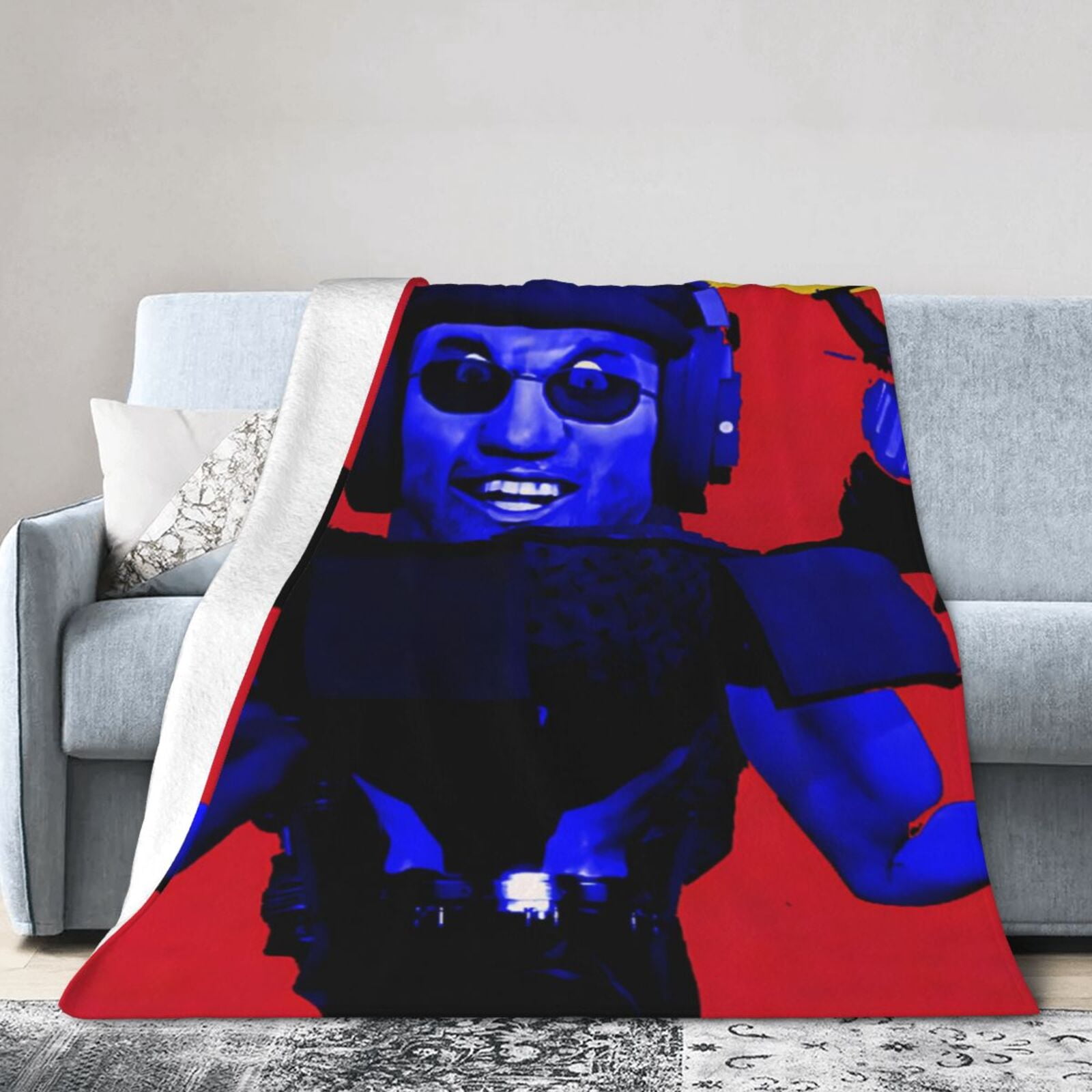 Red Funny Light Weight Blanket Skibidi Toilet Anime Character 3d ...