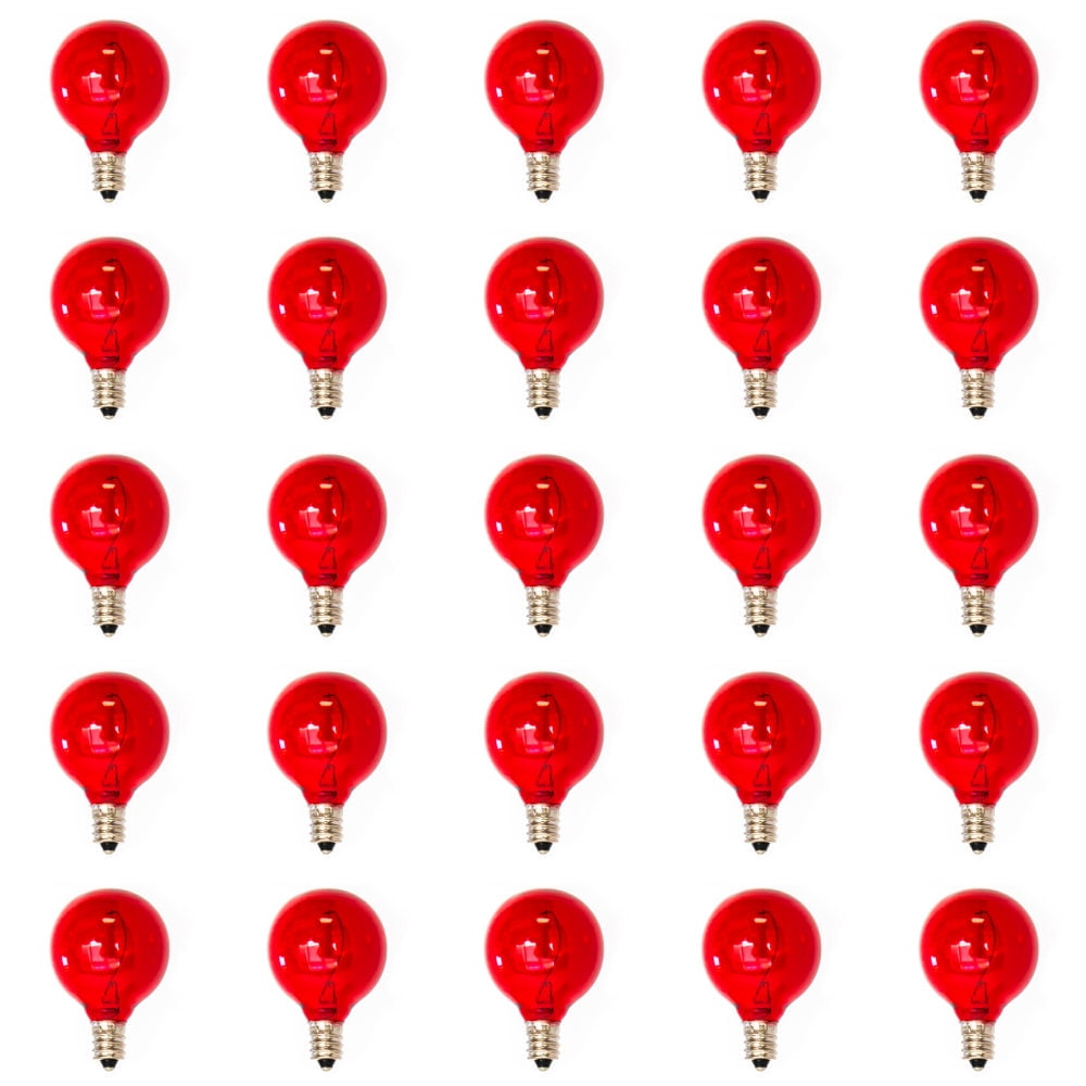 Red G40 LED Filament Bulbs - Box of 25 - Walmart.com