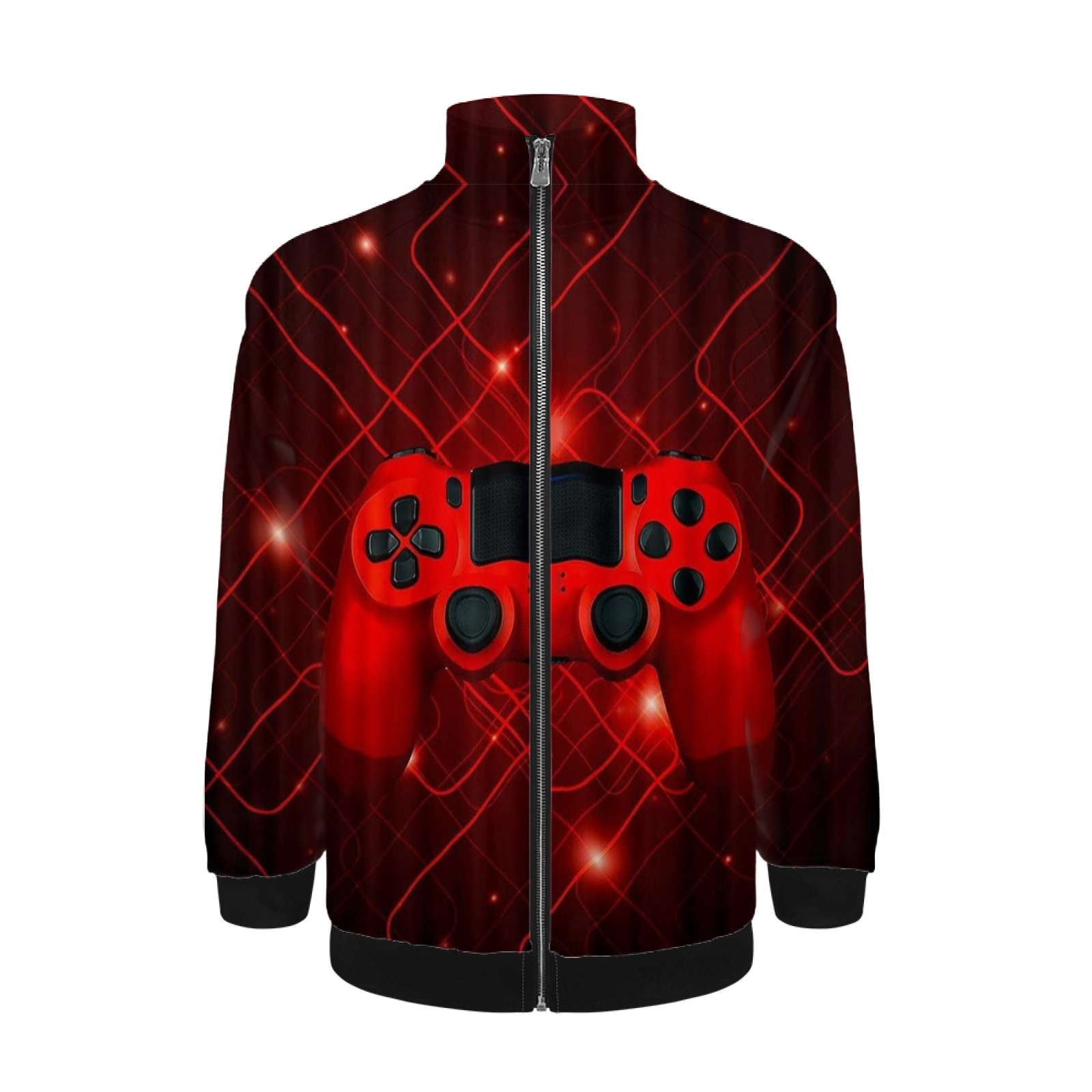 Red Game Controller Jacket Men's Street Cool Long Sleeves Coat ...