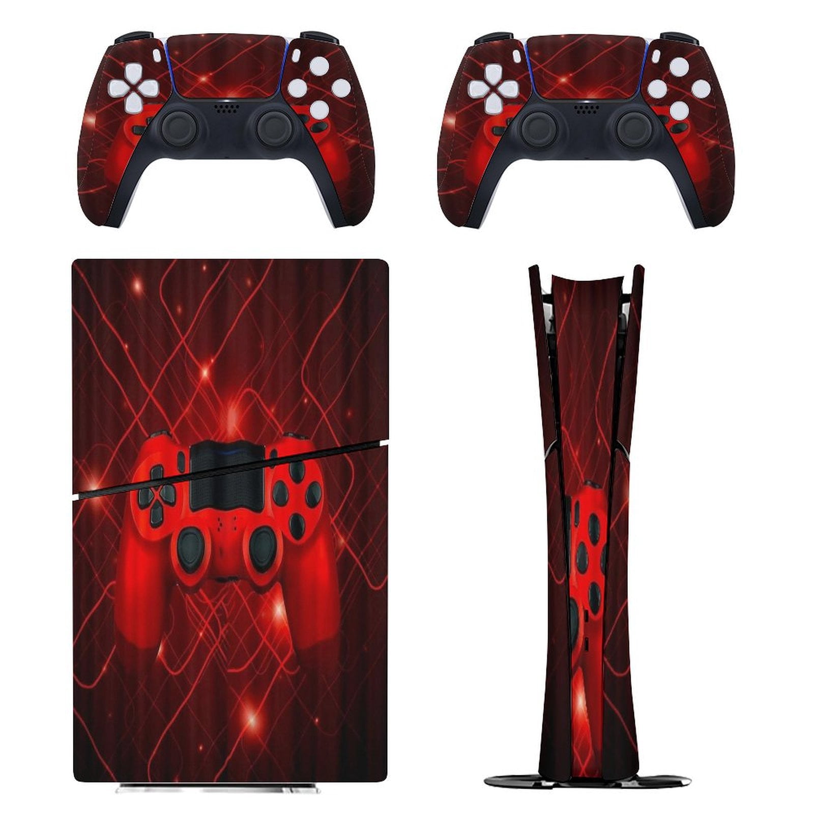Red Game Controller PS5/PS5 Pro/PS5 Slim Digital Disc Skin Sticker For ...