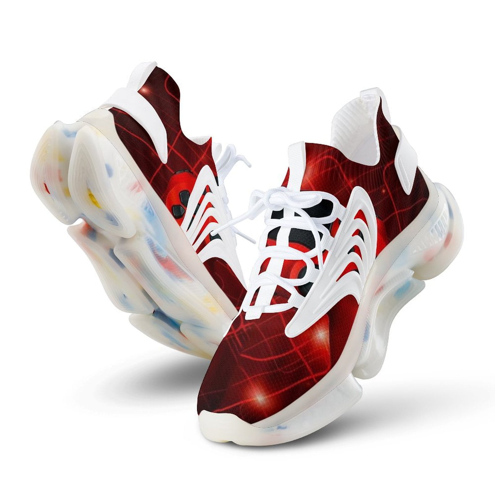 Red Game Controller Walking Shoes for Men Woman Lightweight Tennis ...