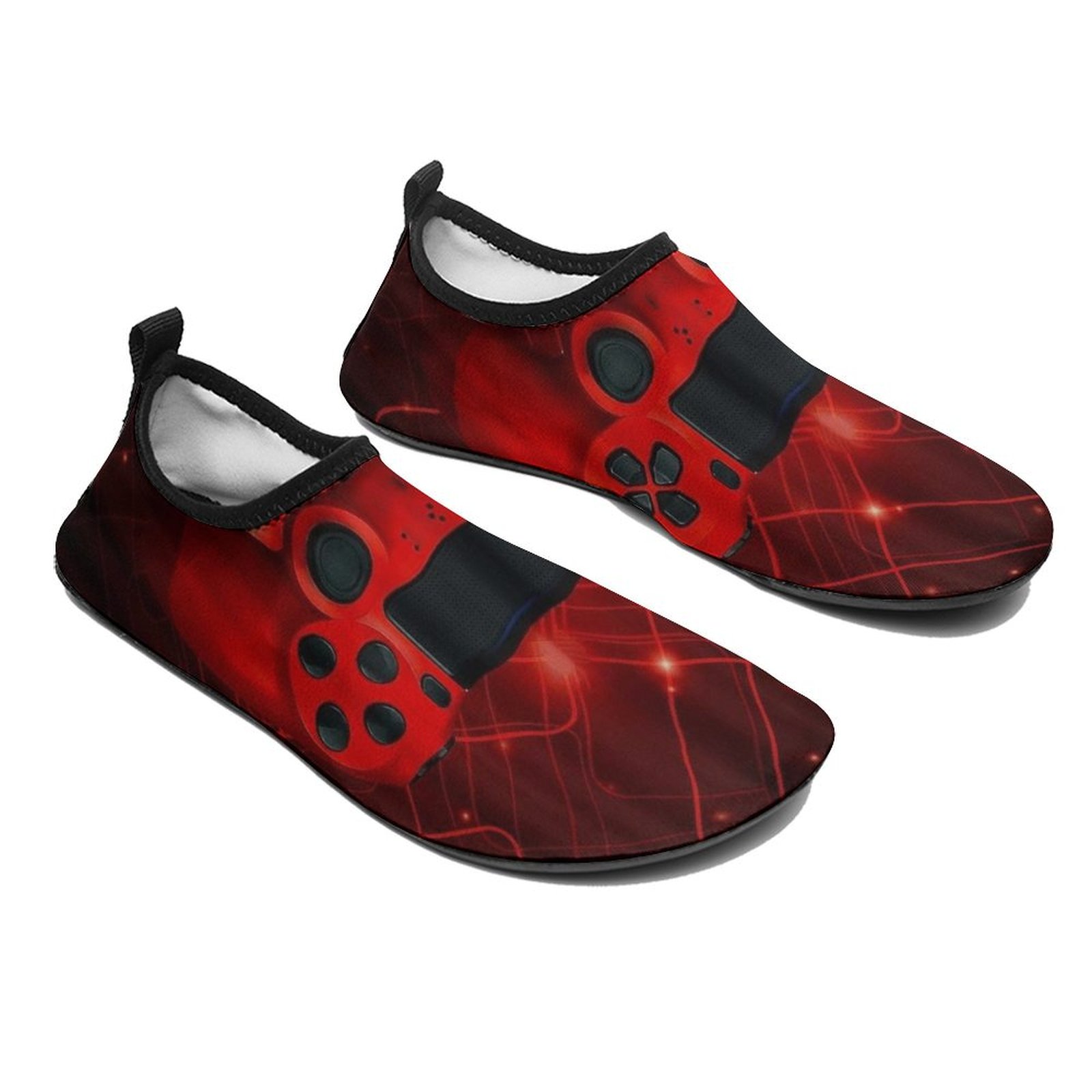 Red Game Controller Water Shoes Beach Slip-on Shoes for Men Women Swim ...