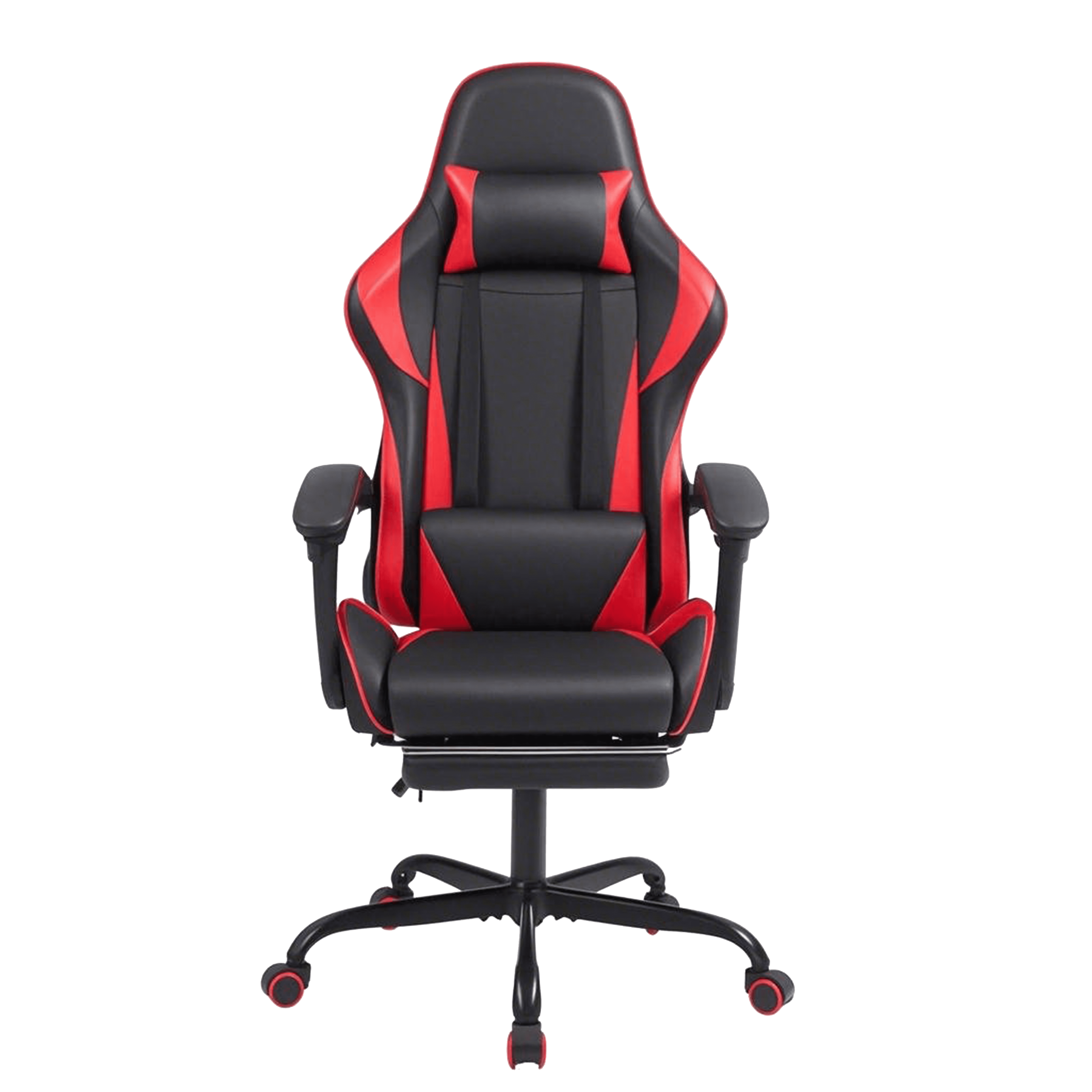 Red Gaming Chair with Footrest and Massage Ergonomic Video Gamer Chair ...