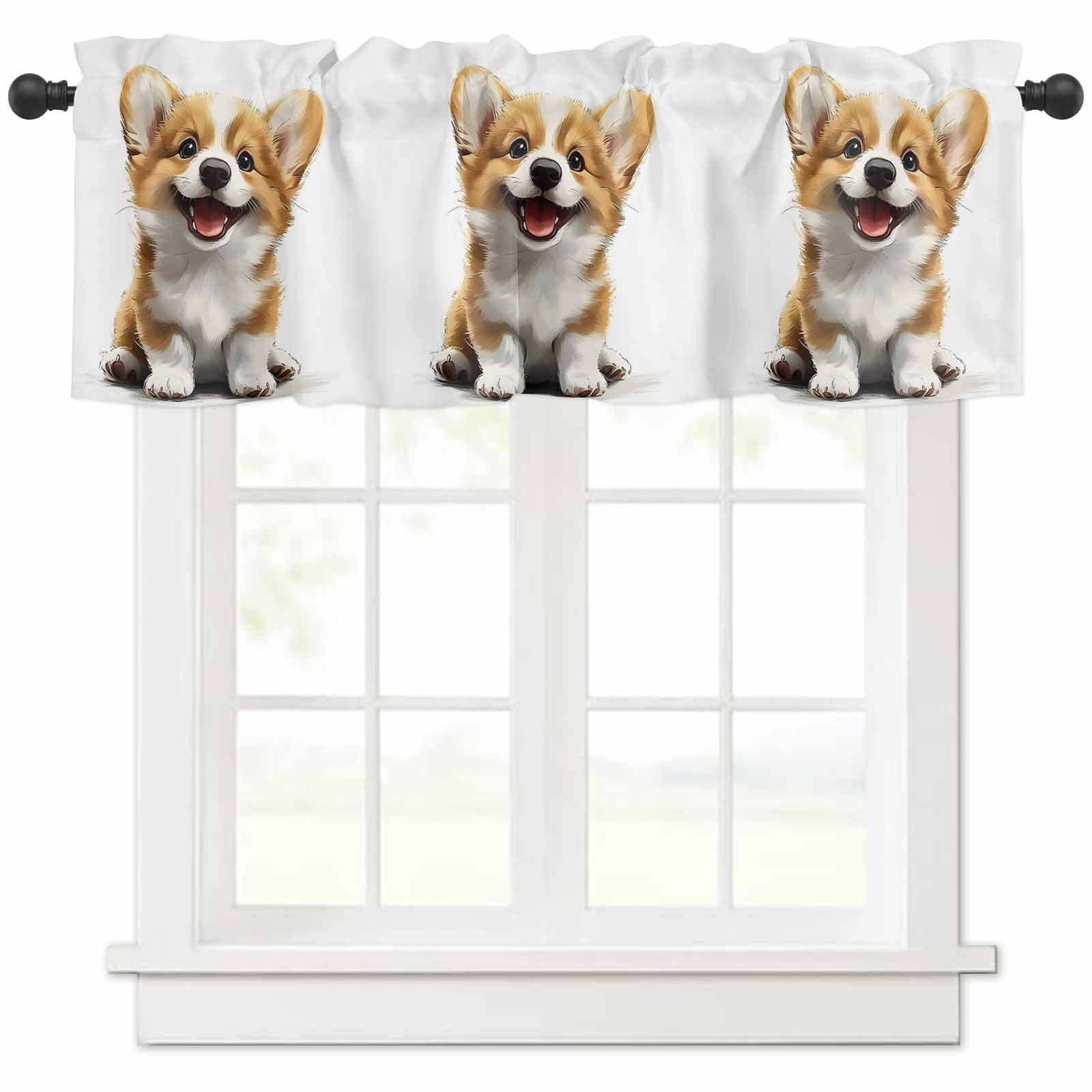 Red Garden Vintage Valances for Windows Farmhouse Kitchen Curtains ...