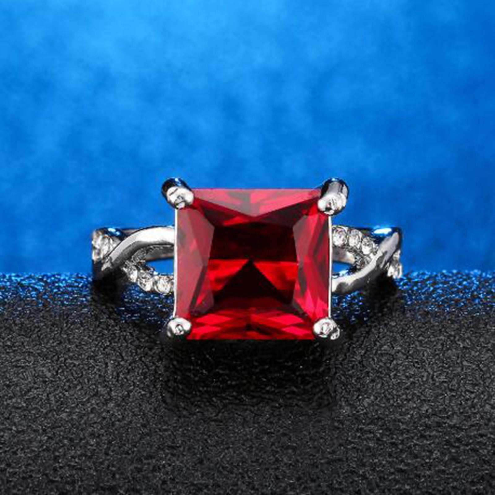 Red Gem Ring Size 4 Ring Farting Ring Love at First Ring Love Wedding ...