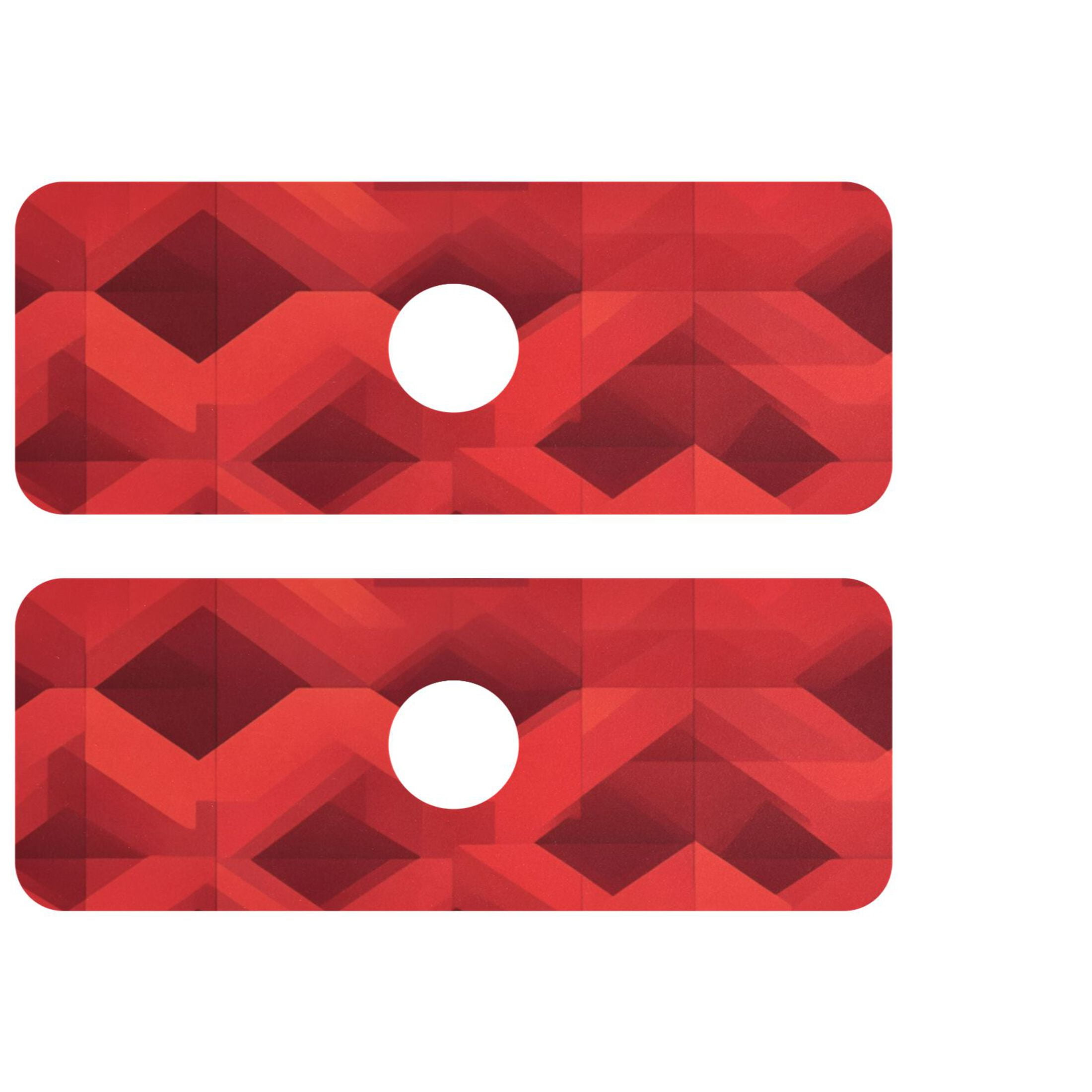 Red Geometric Patten Kitchen Sink Splash Guard, Silicone Sink Faucet ...