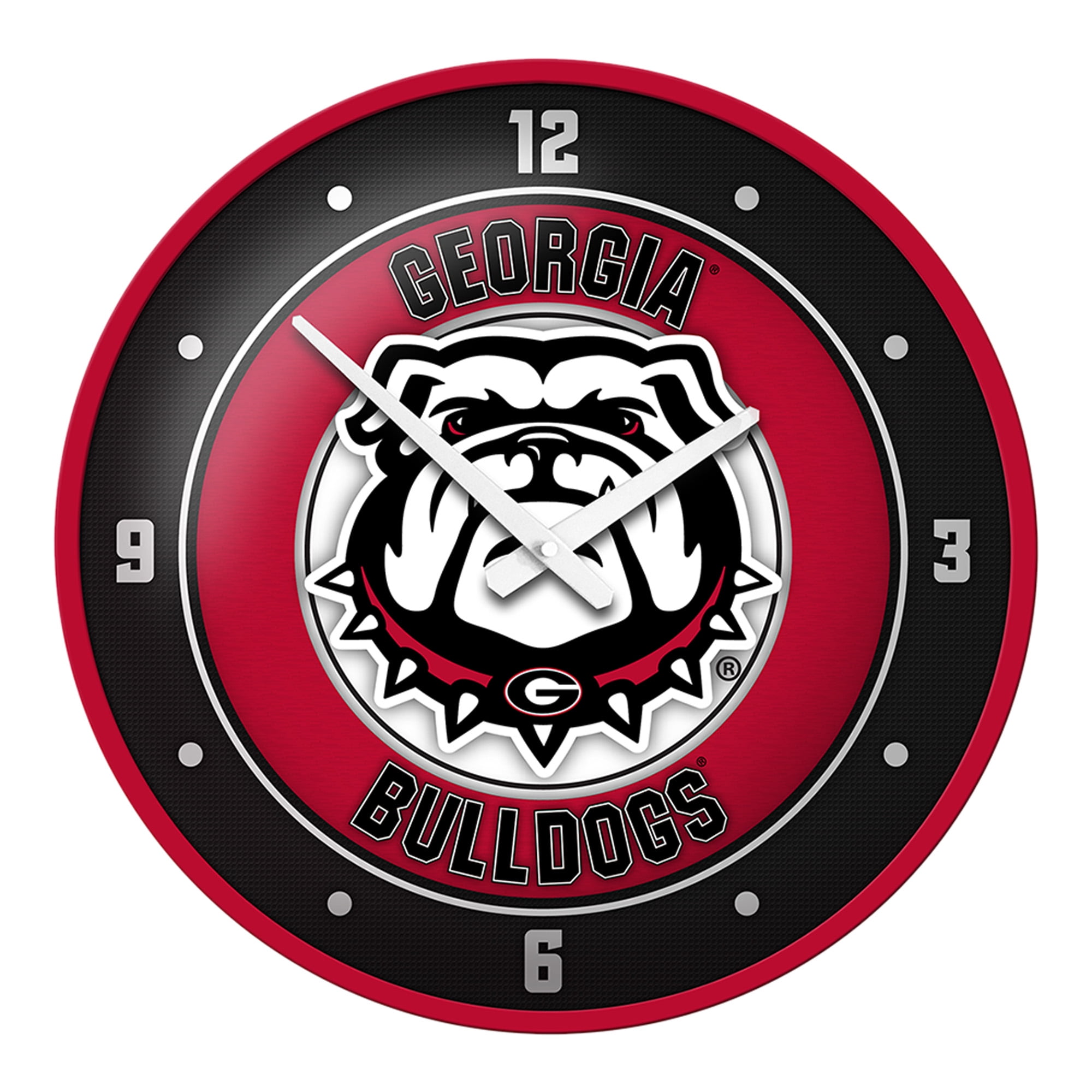 Red Georgia Bulldogs Mascot Modern Disc Wall Clock - Walmart.com