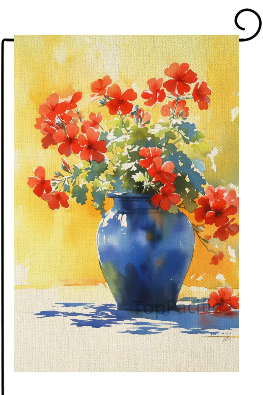 Red Geranium Garden Flag Spring Summer FLower Garden Flag Vertical ...