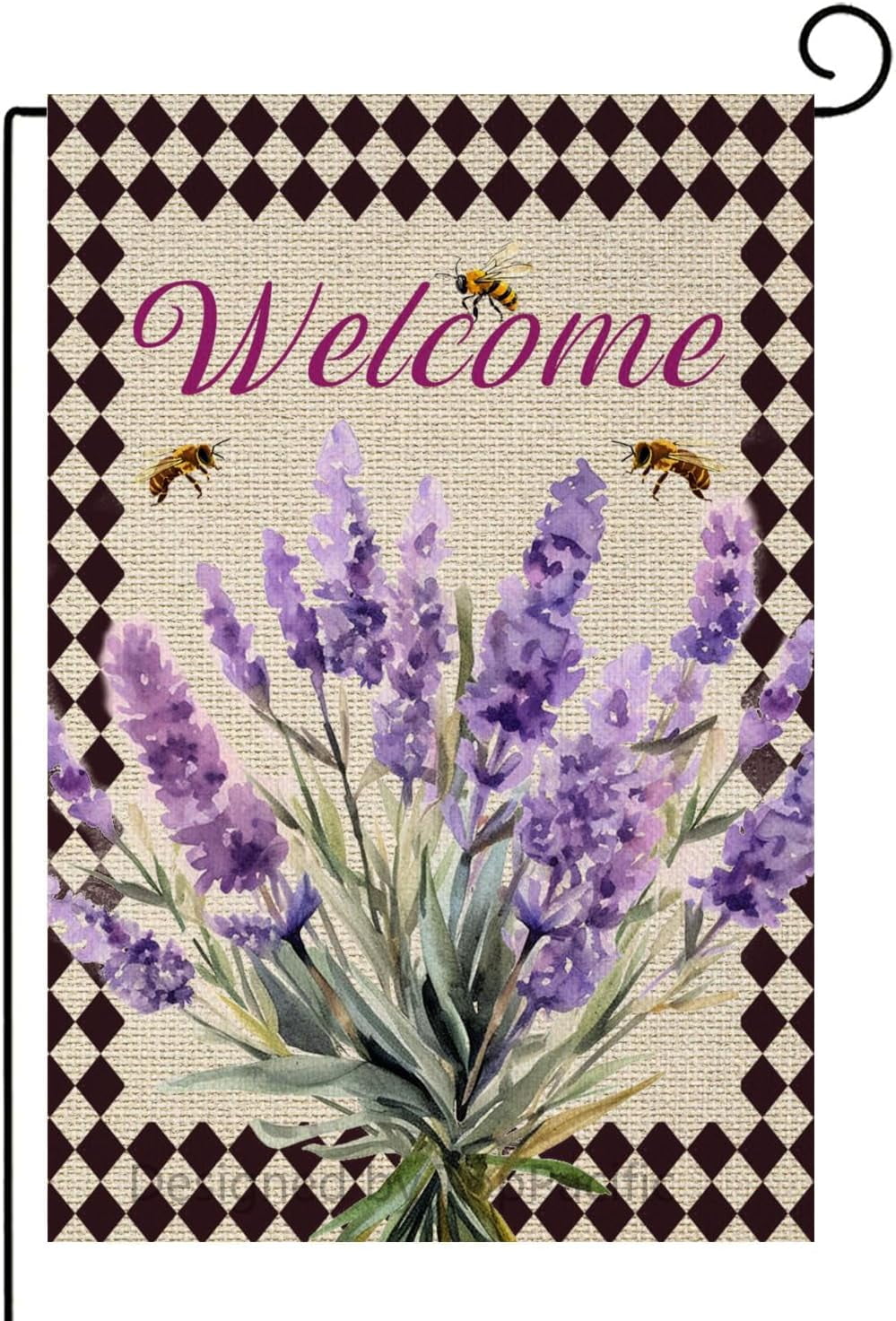 Red Geranium Welcome Spring Floral Garden Flag 12x18 In Double Sided ...