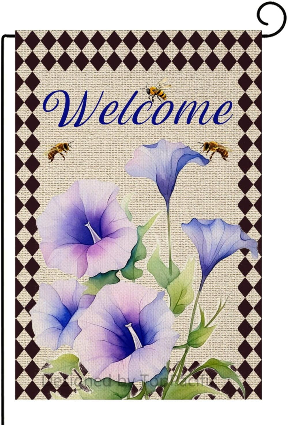 Red Geranium Welcome Spring Floral Garden Flag 12x18 In Double Sided ...