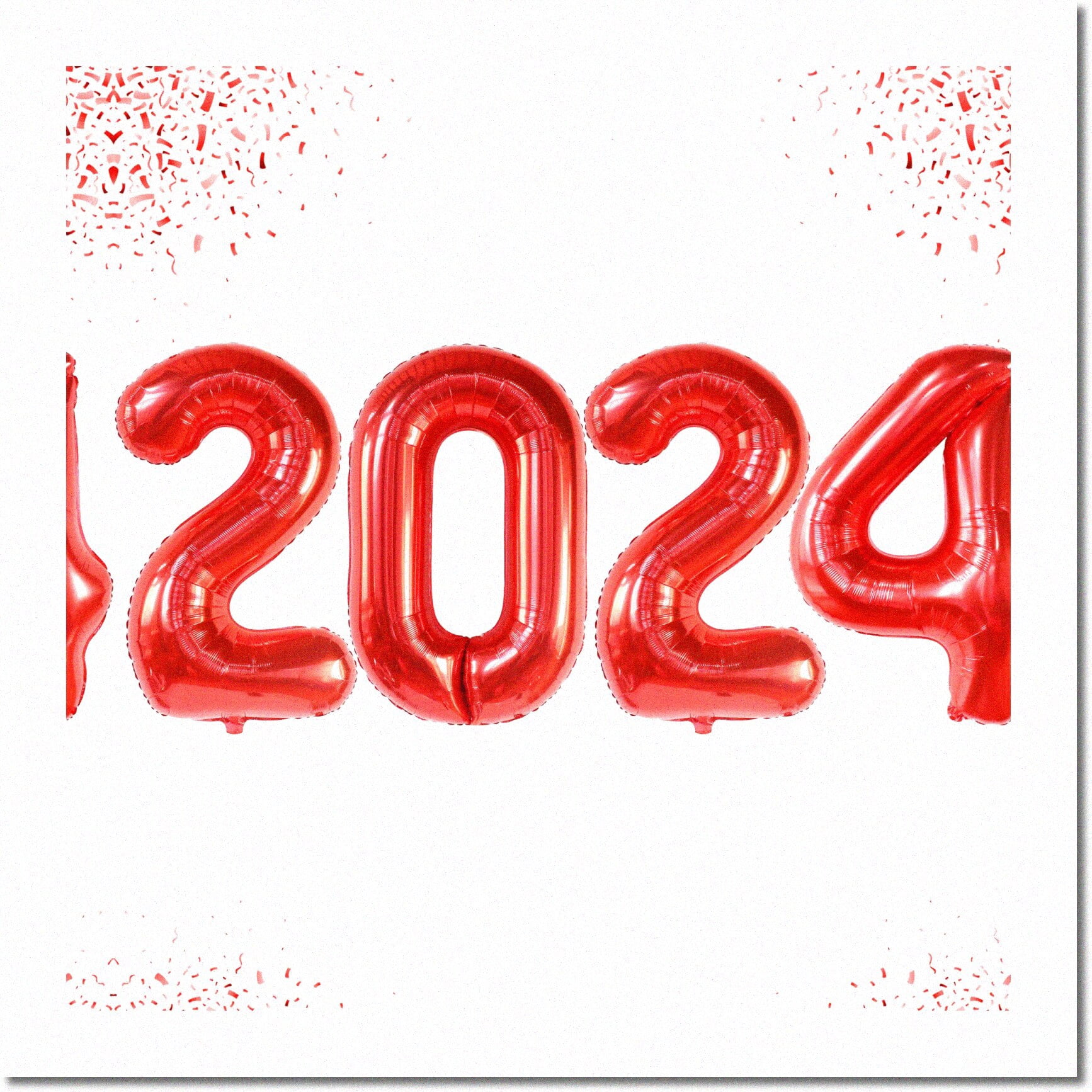 Red Giant 2024 Celebration Balloons - Jumbo 42 Inch Numbers for ...