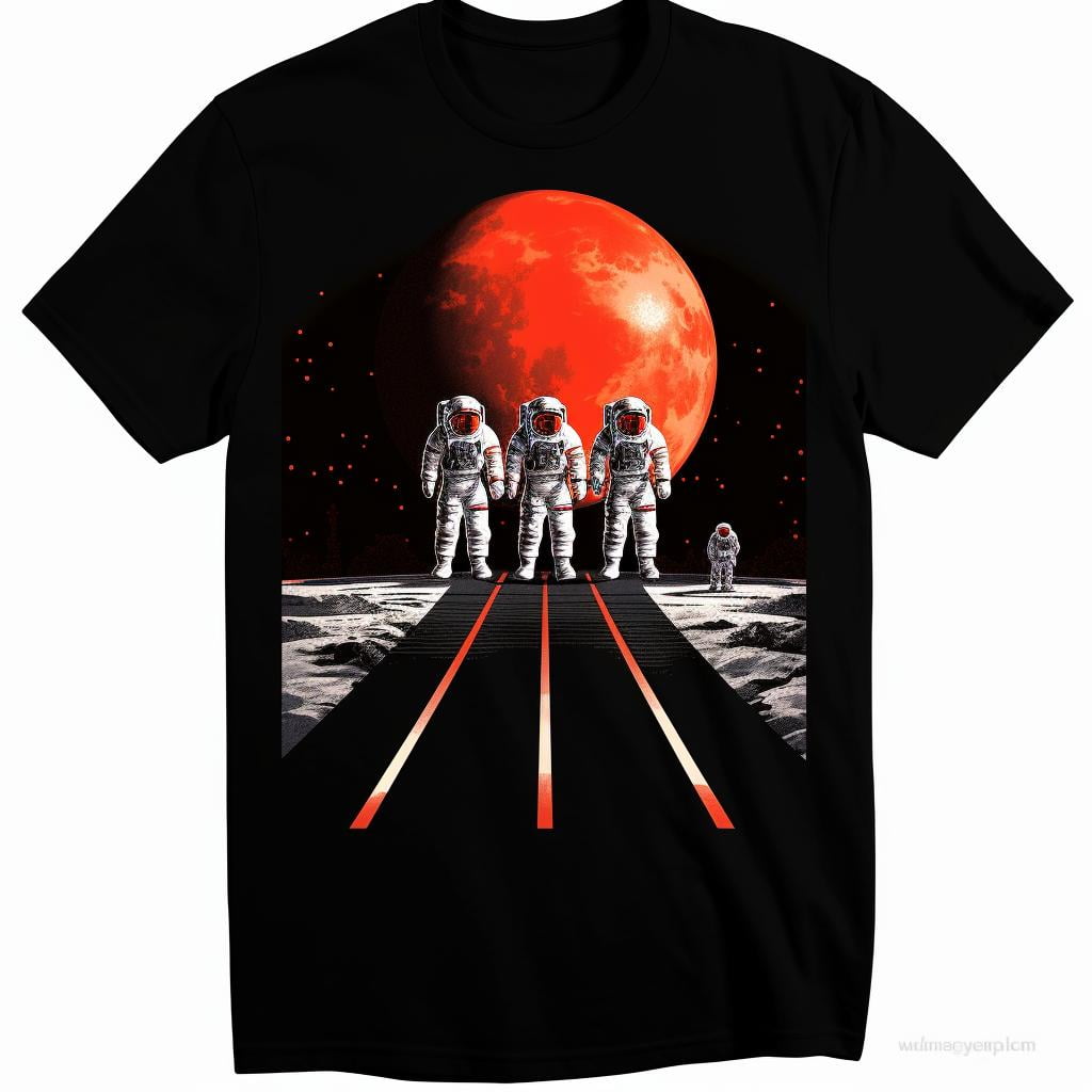 Red Giant Planet Explorers Tee Shirt Astronaut Space Adventure Gift ...