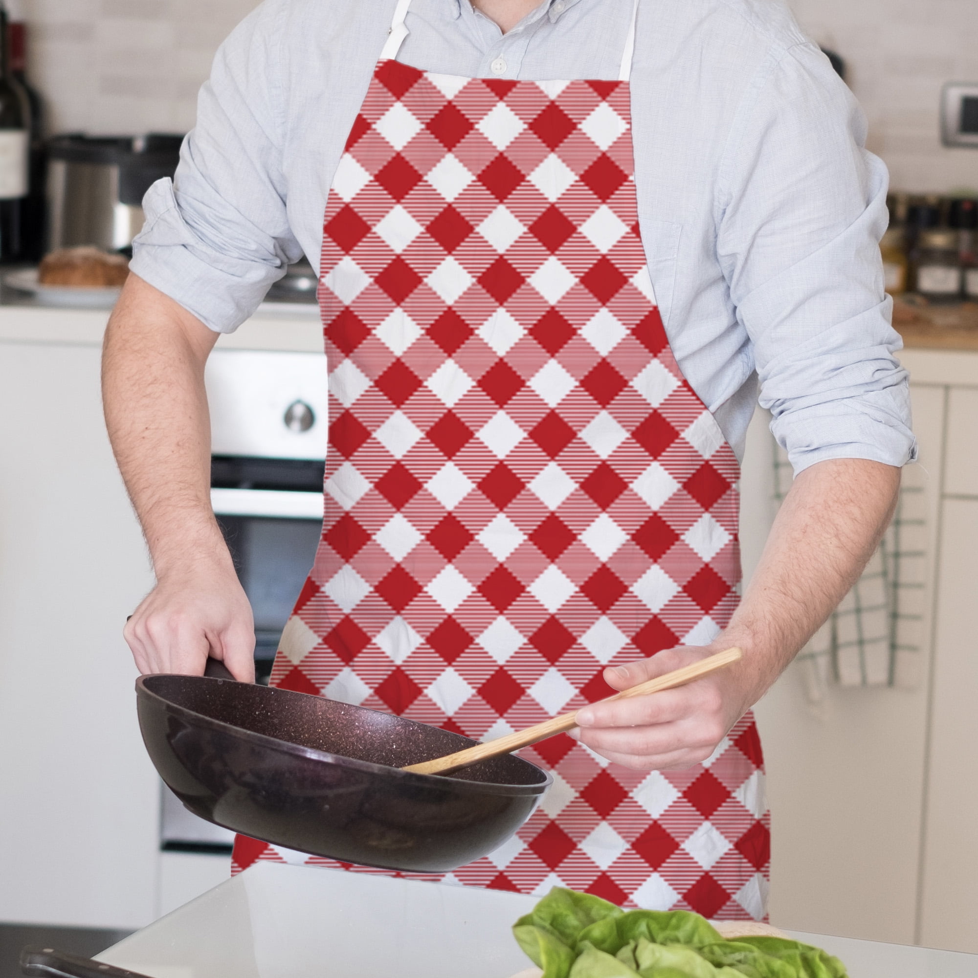 Red Gingham Apron by Ashton - Walmart.com